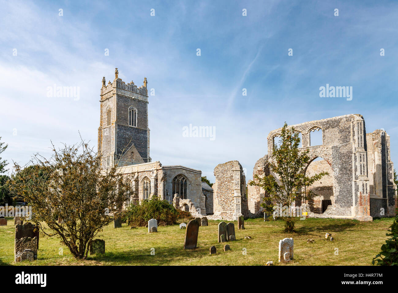 St Andrew's Church, the modern within the ruins of the old, Walberswick ...