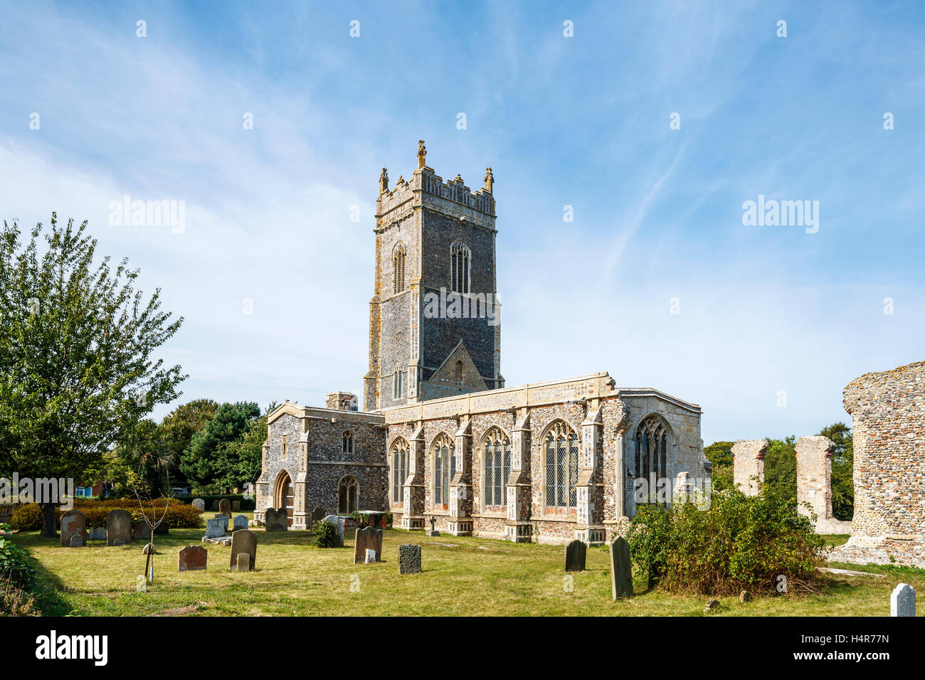 St Andrew's Church, the modern within the ruins of the old, Walberswick ...