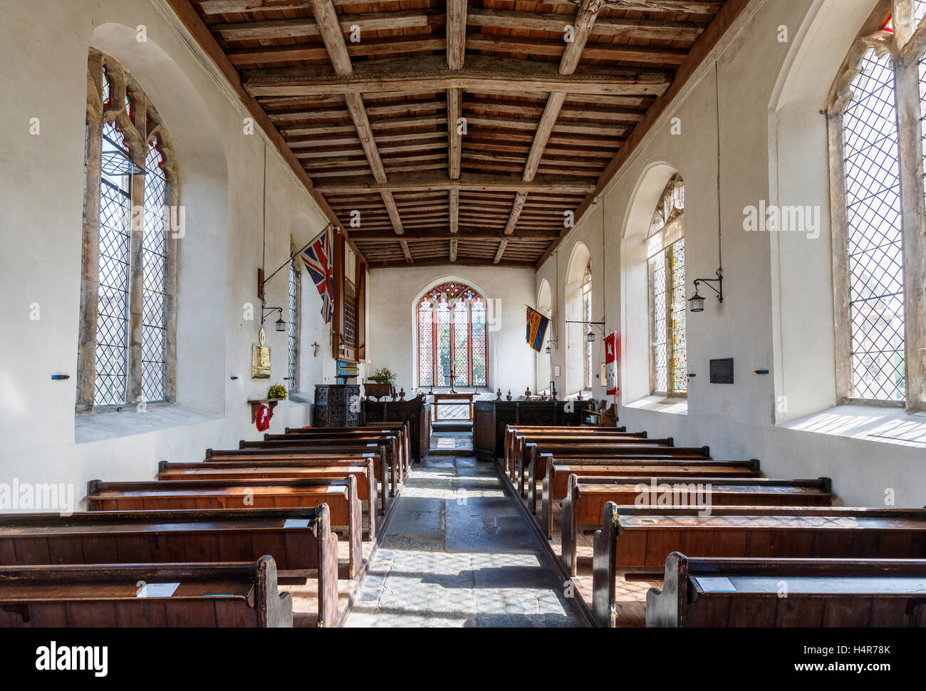 Interior of St Andrew's Church, Walberswick, Suffolk Coastal District ...