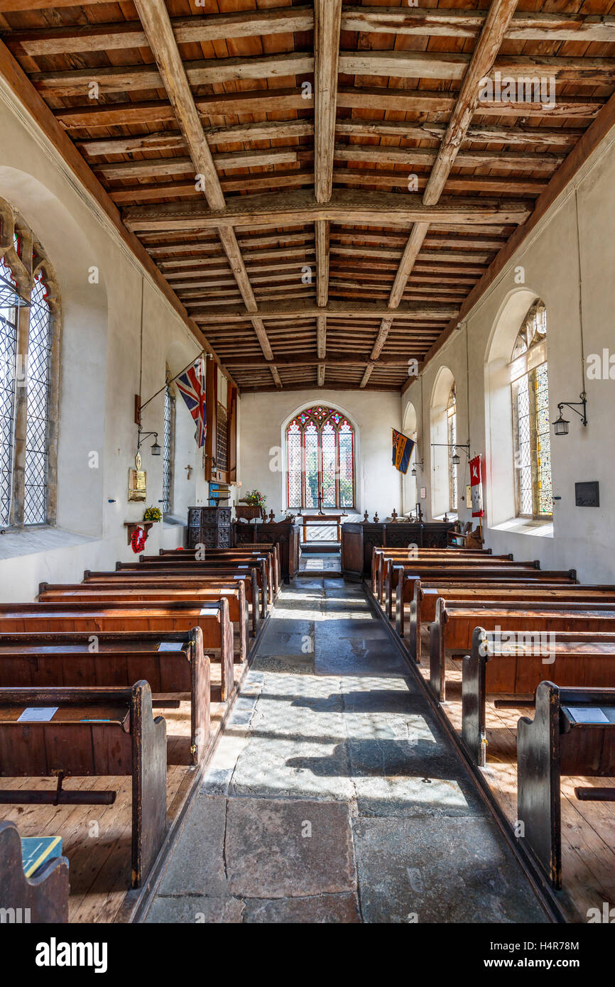Interior of St Andrew's Church, Walberswick, Suffolk Coastal District ...