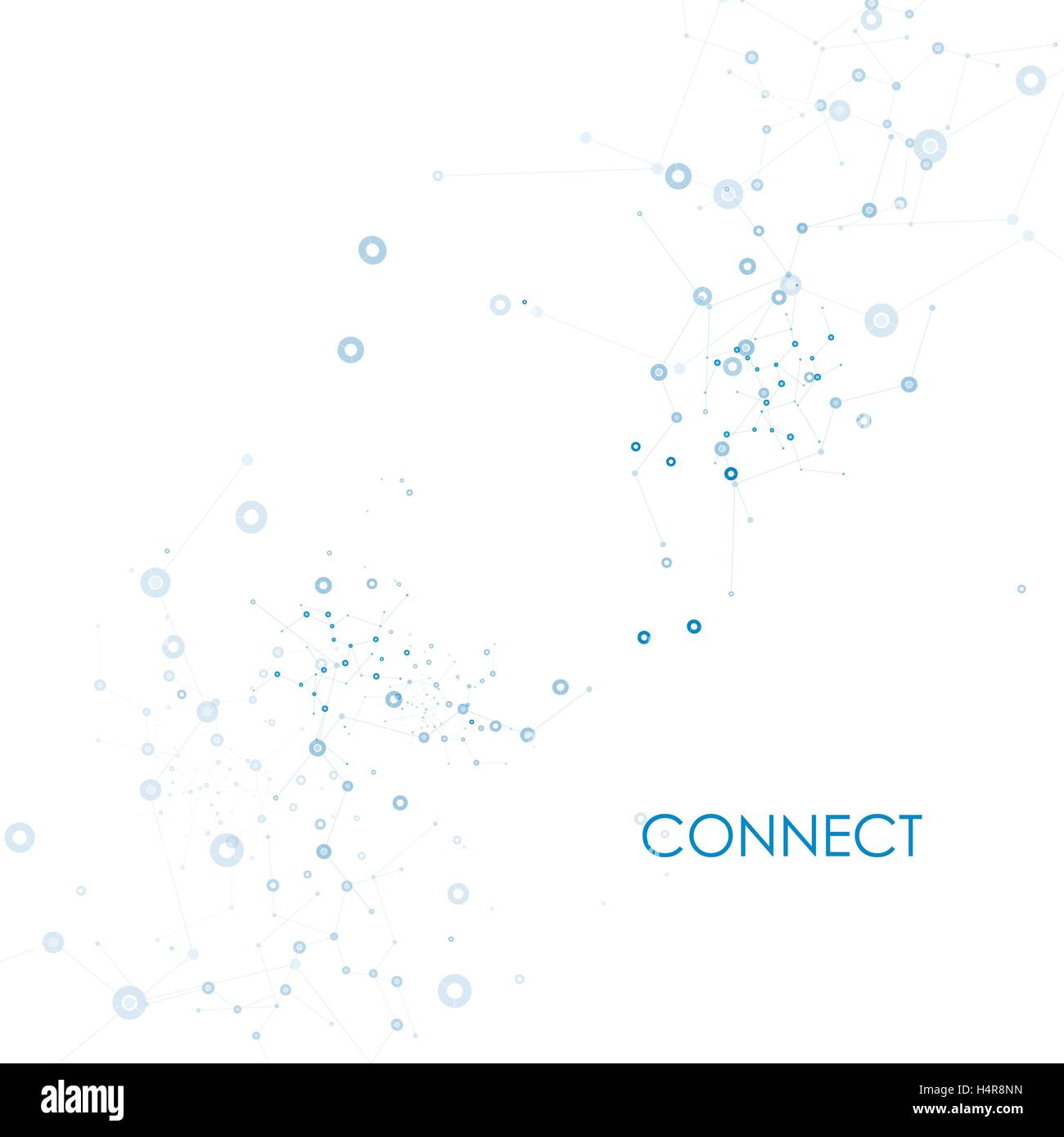 Abstract connect background with dots and lines. Molecule structure. Vector science background ...