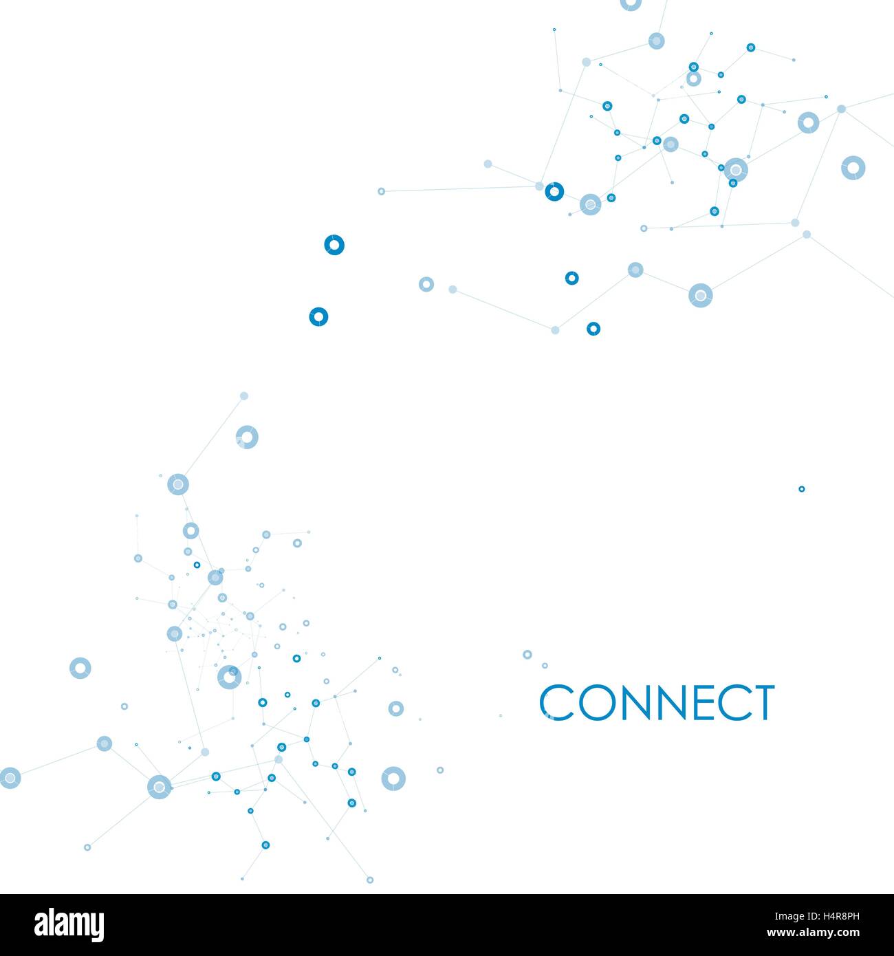 Abstract connect background with dots and lines. Molecule structure. Vector science background ...
