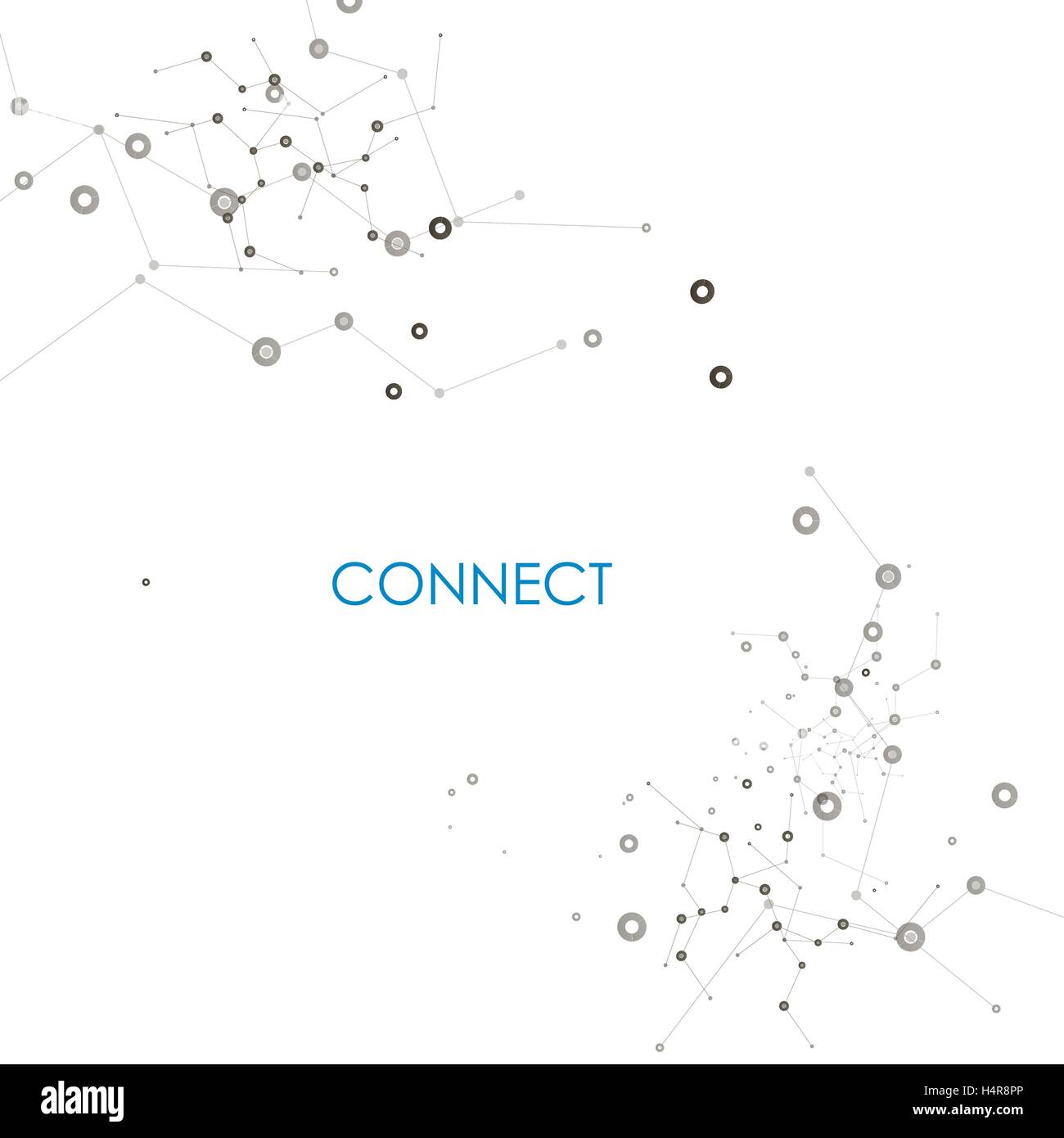 Abstract connect background with dots and lines. Molecule structure. Vector science background ...