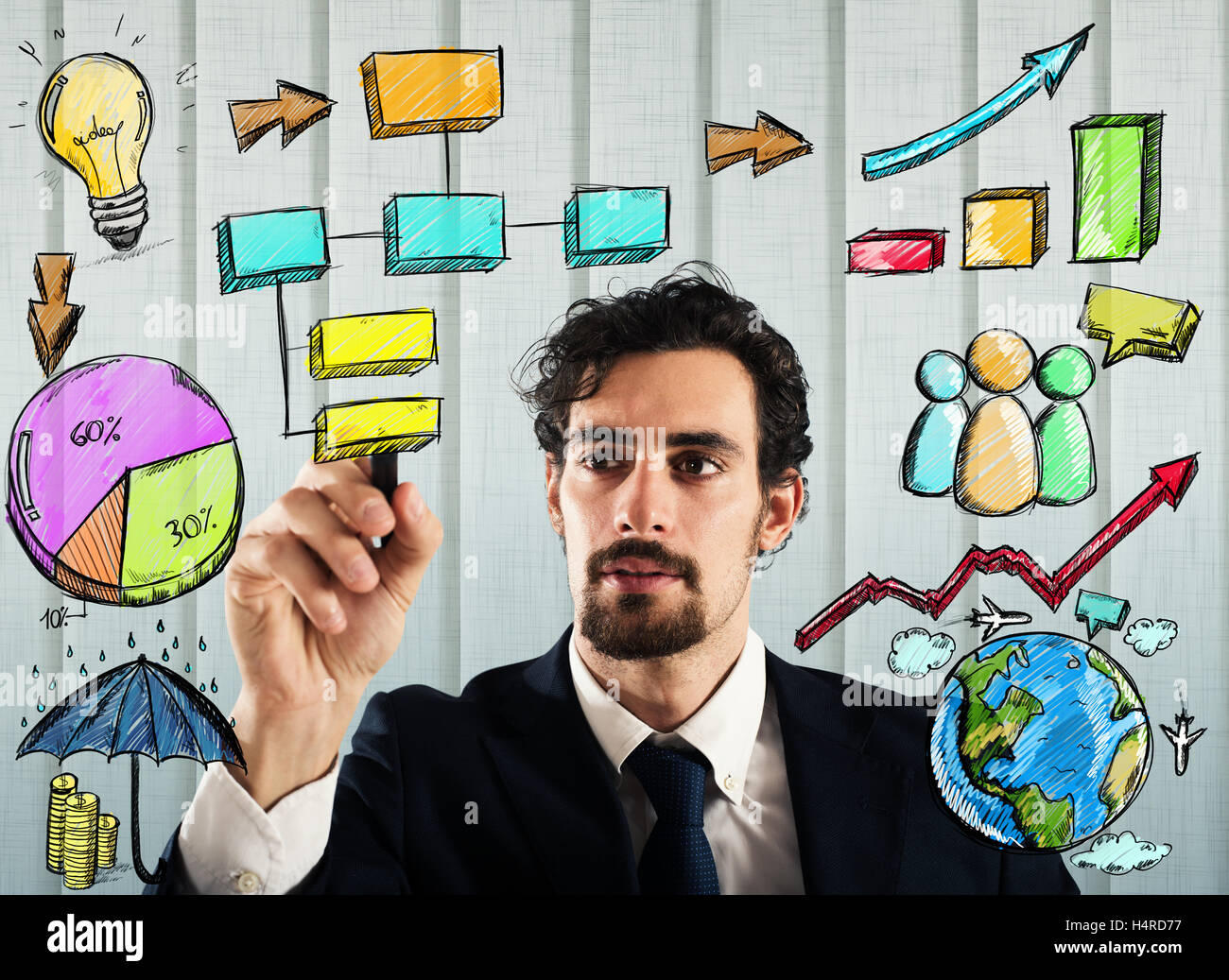 Project of business analysis Stock Photo - Alamy