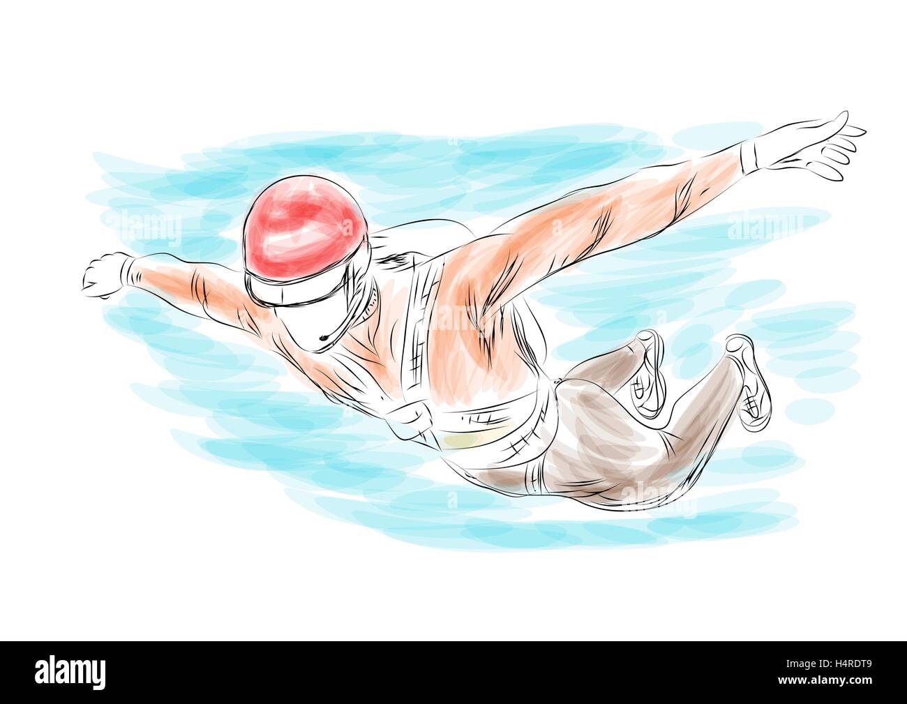 Human flying in sky freedom Stock Vector Images - Alamy