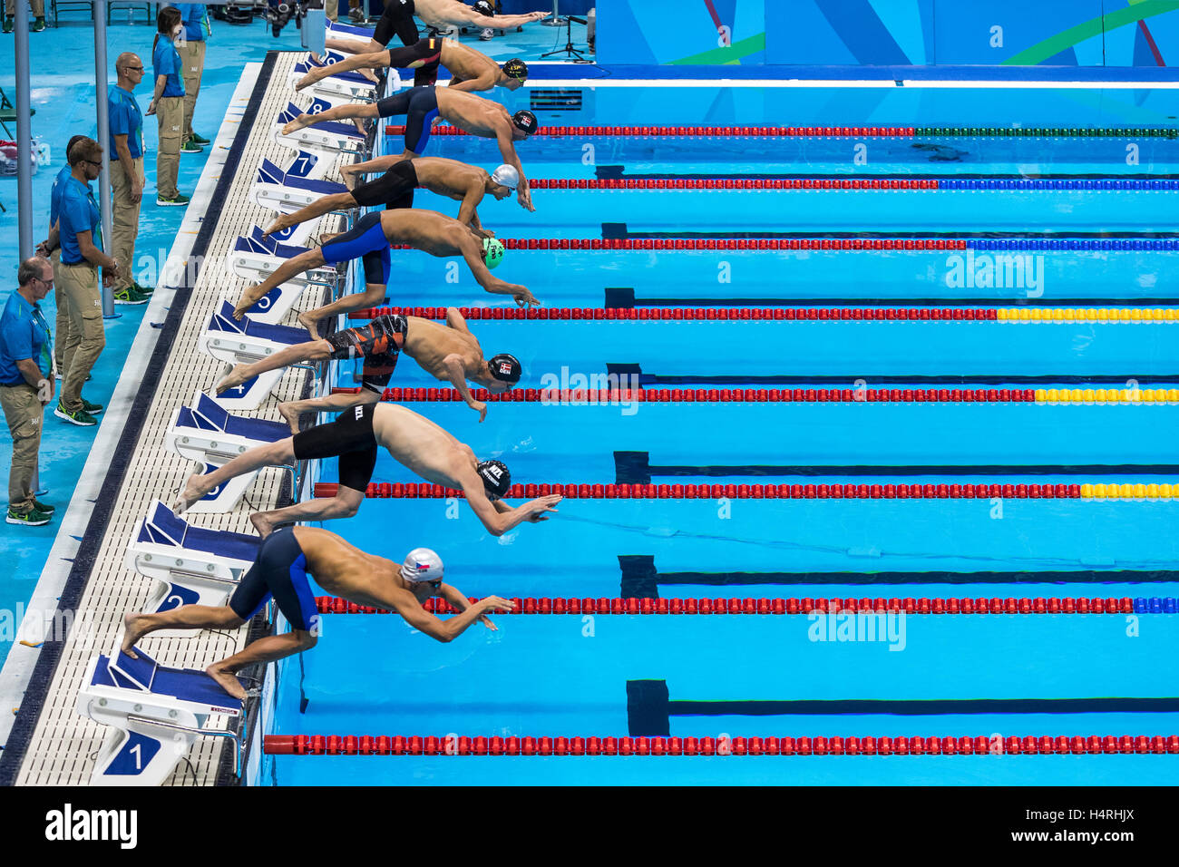 Rio de Janeiro, Brazil. 6 August 2016. Start of the Men's 400m ...