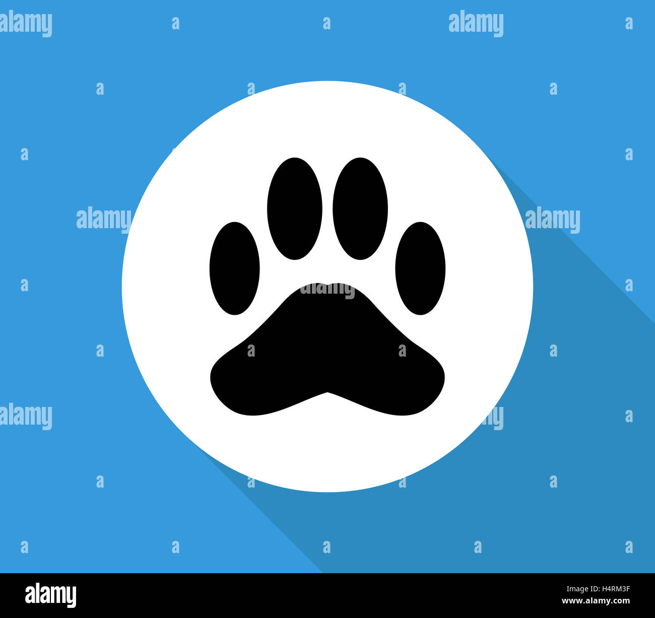 Dog paw icon Stock Photo - Alamy