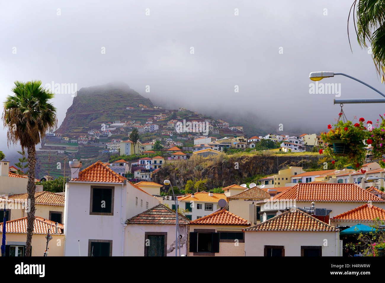 Camara de Lobos of Madeira and its hill Stock Photo - Alamy