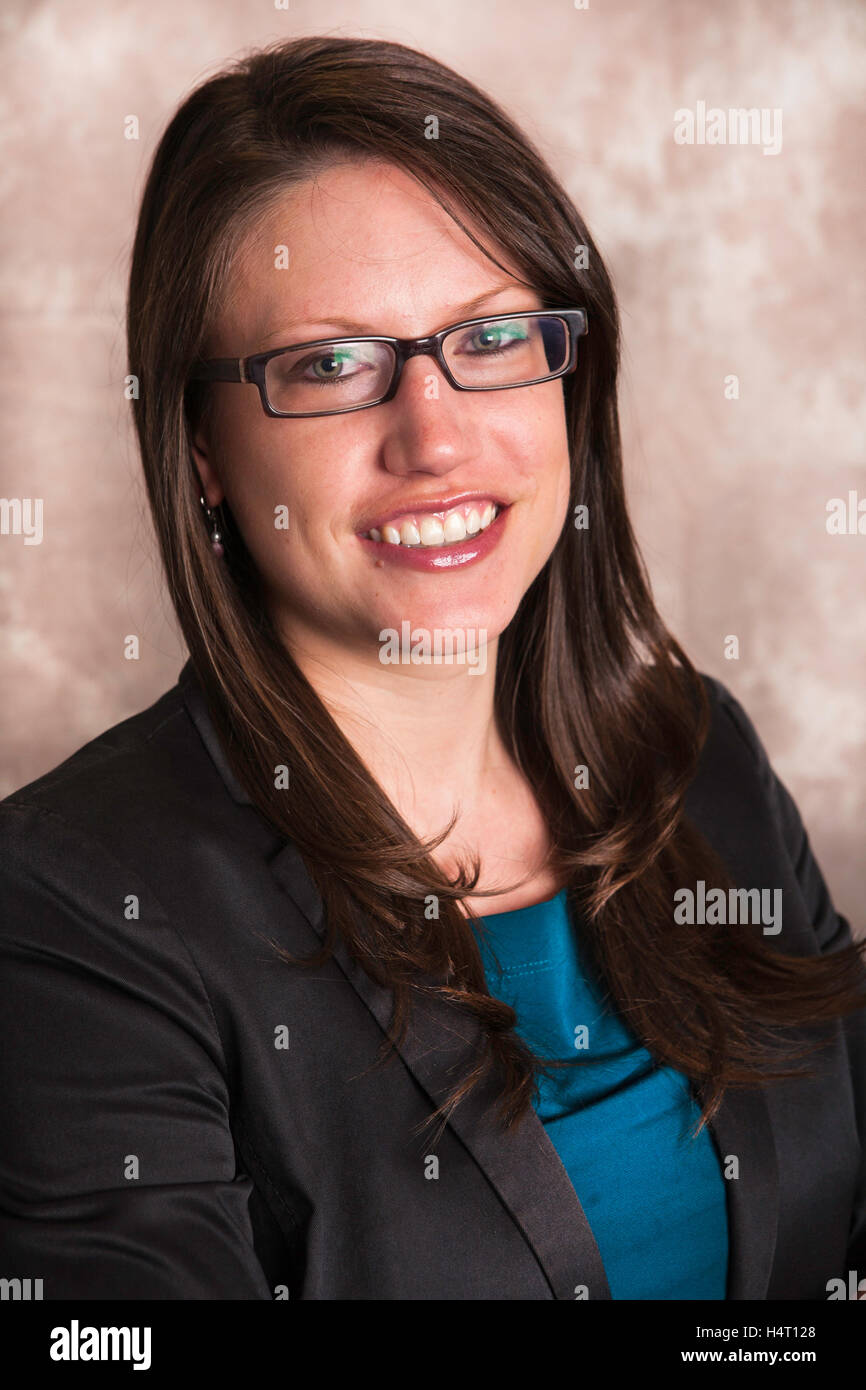 Business woman in glasses Stock Photo - Alamy