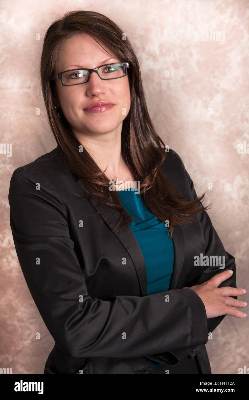 Business woman in glasses Stock Photo - Alamy