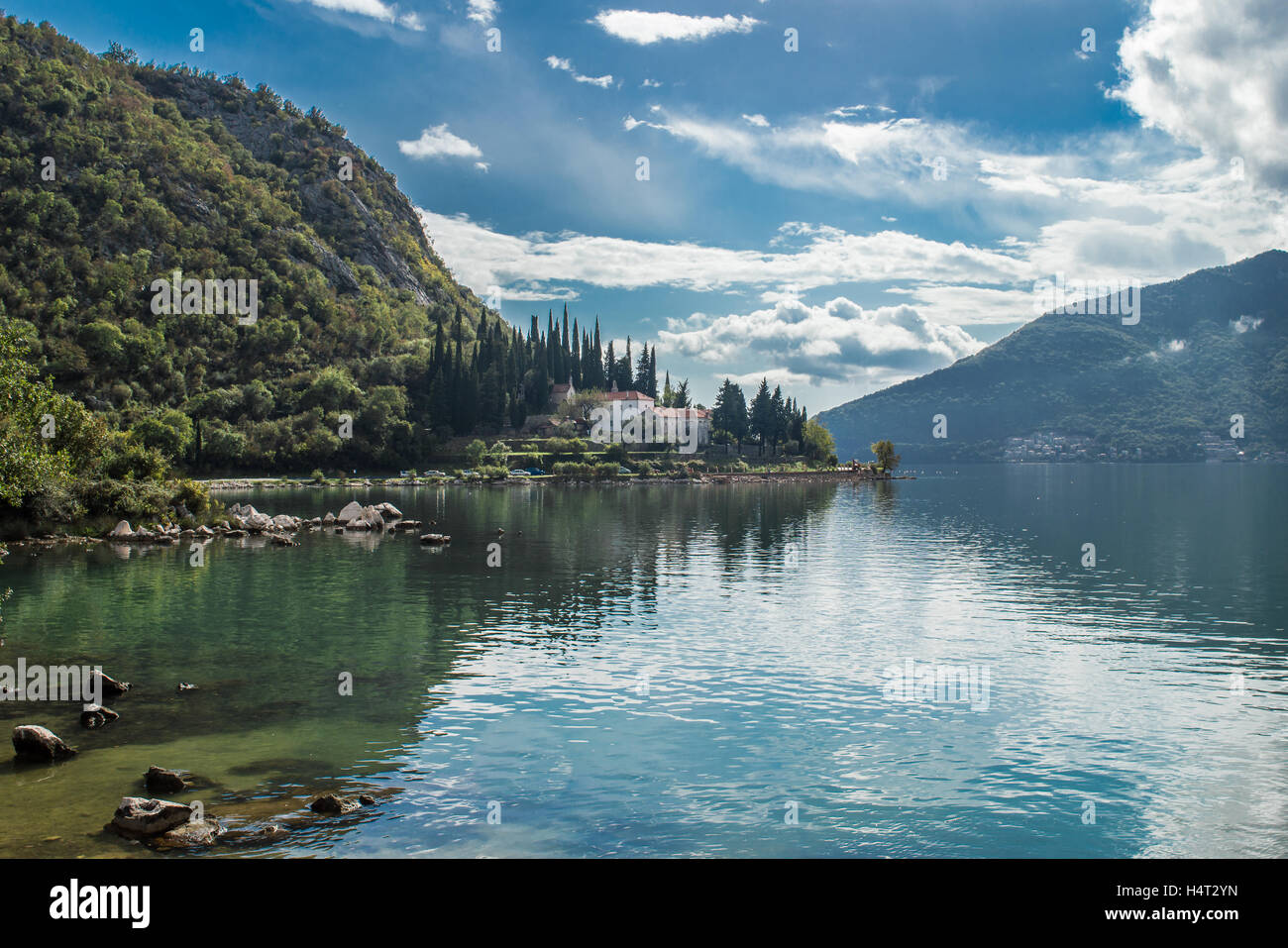 Beautiful Monastery on the Beach, Risan Montenegro Stock Photo - Alamy