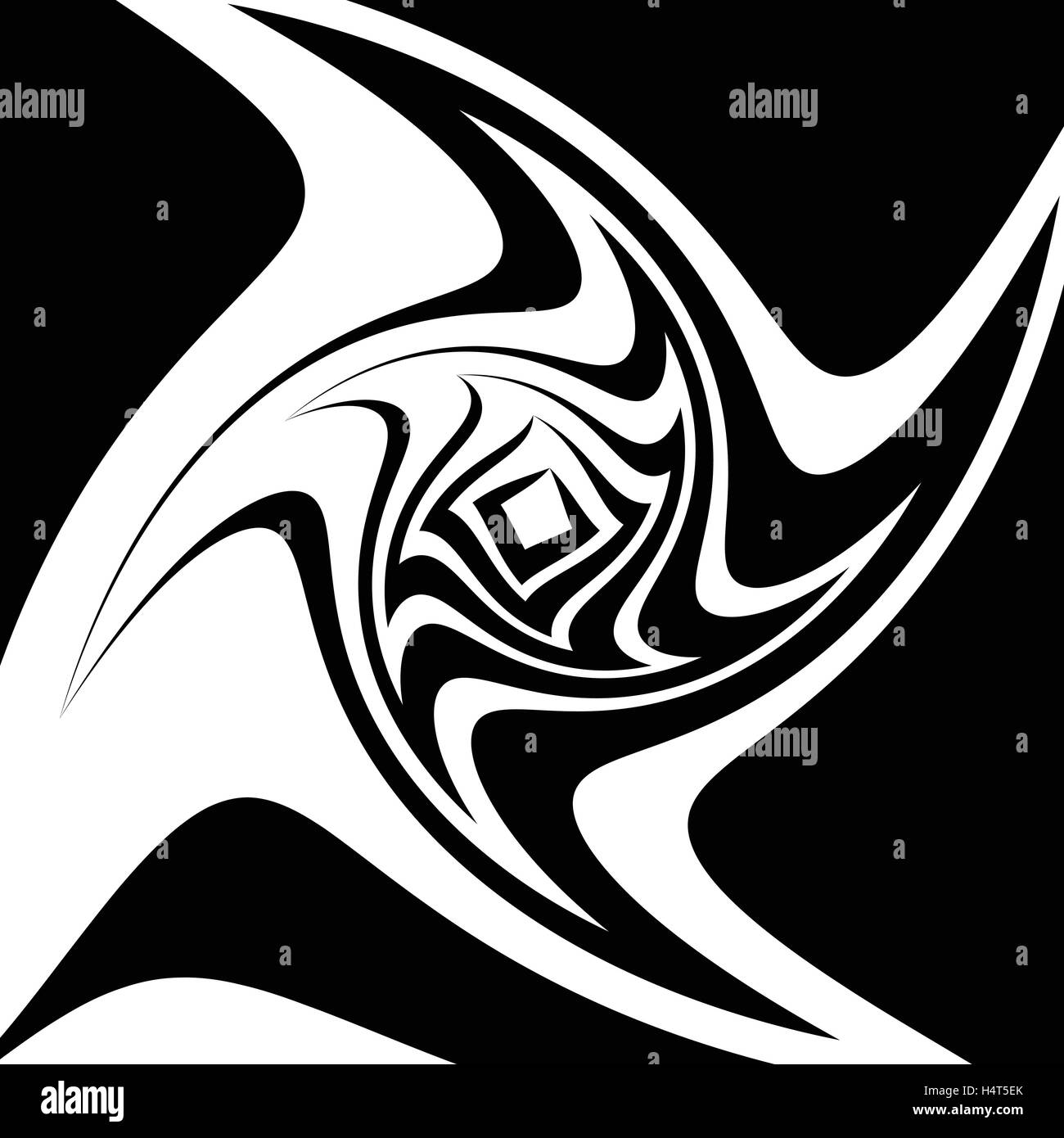 Spiral vortex shape. Radiating squares with spiral distortion Stock ...