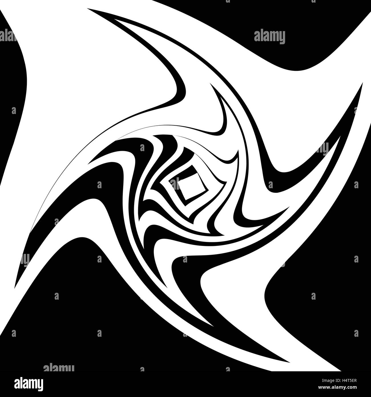 Spiral vortex shape. Radiating squares with spiral distortion Stock ...