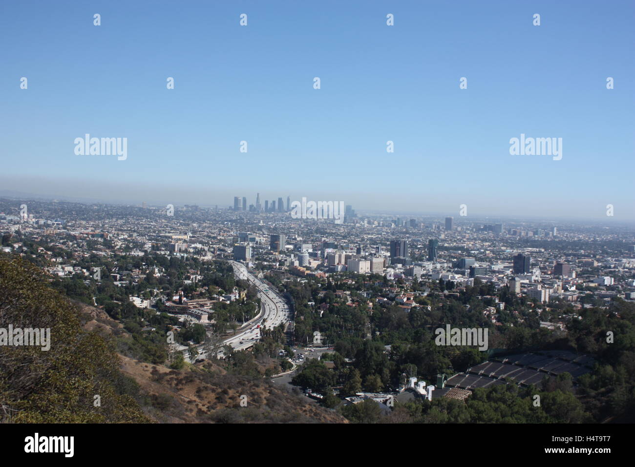 Incredible view over LA / Los Angeles California from the top of the ...