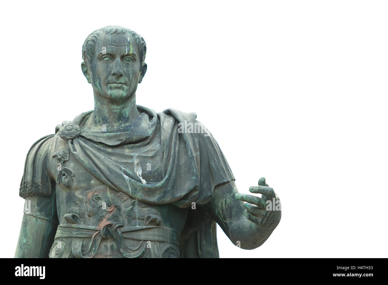 Bronze statue near the Roman Forum emperor Julius Caesar Stock Photo ...