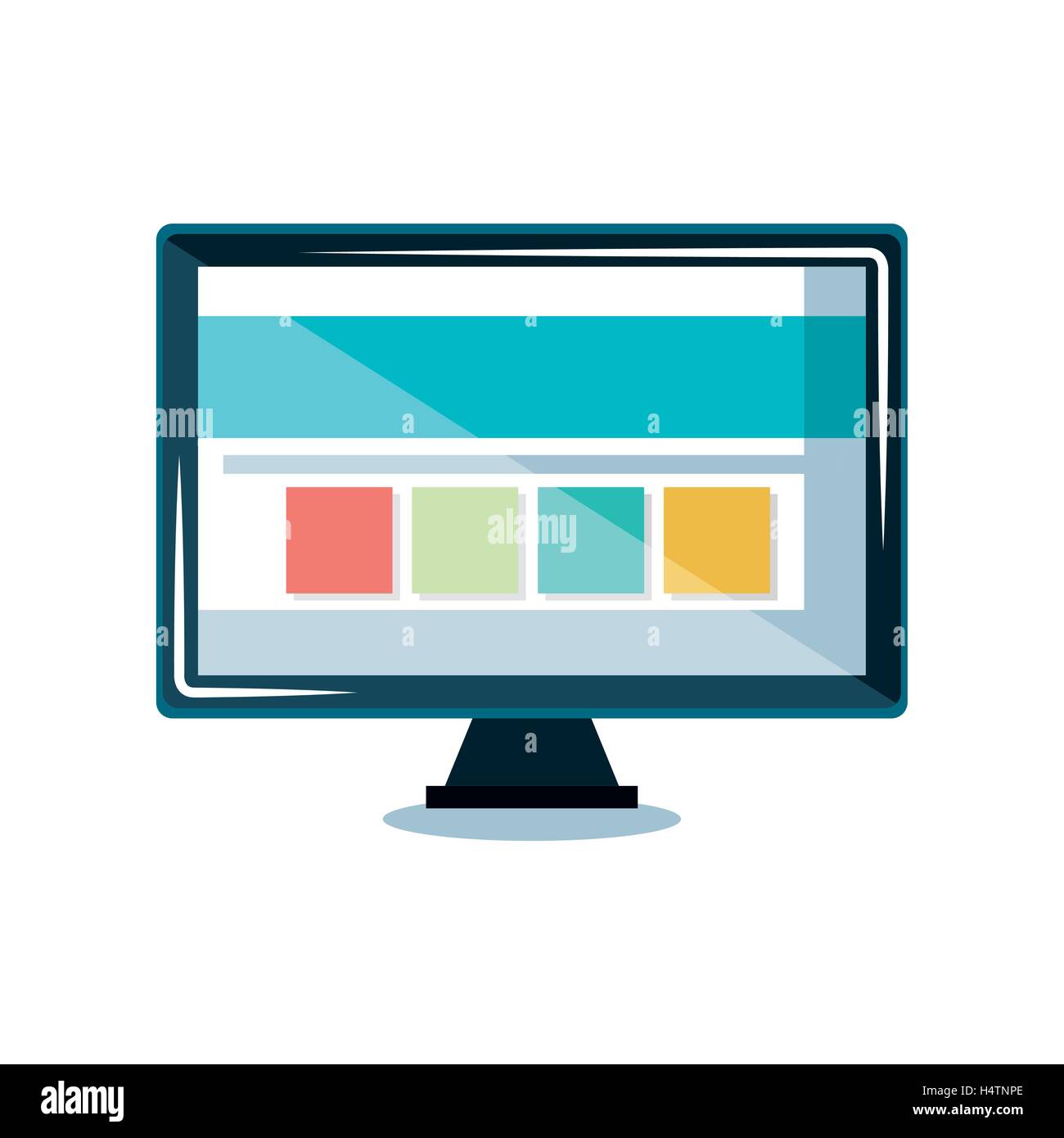 monitor computer display icon Stock Vector Image & Art - Alamy