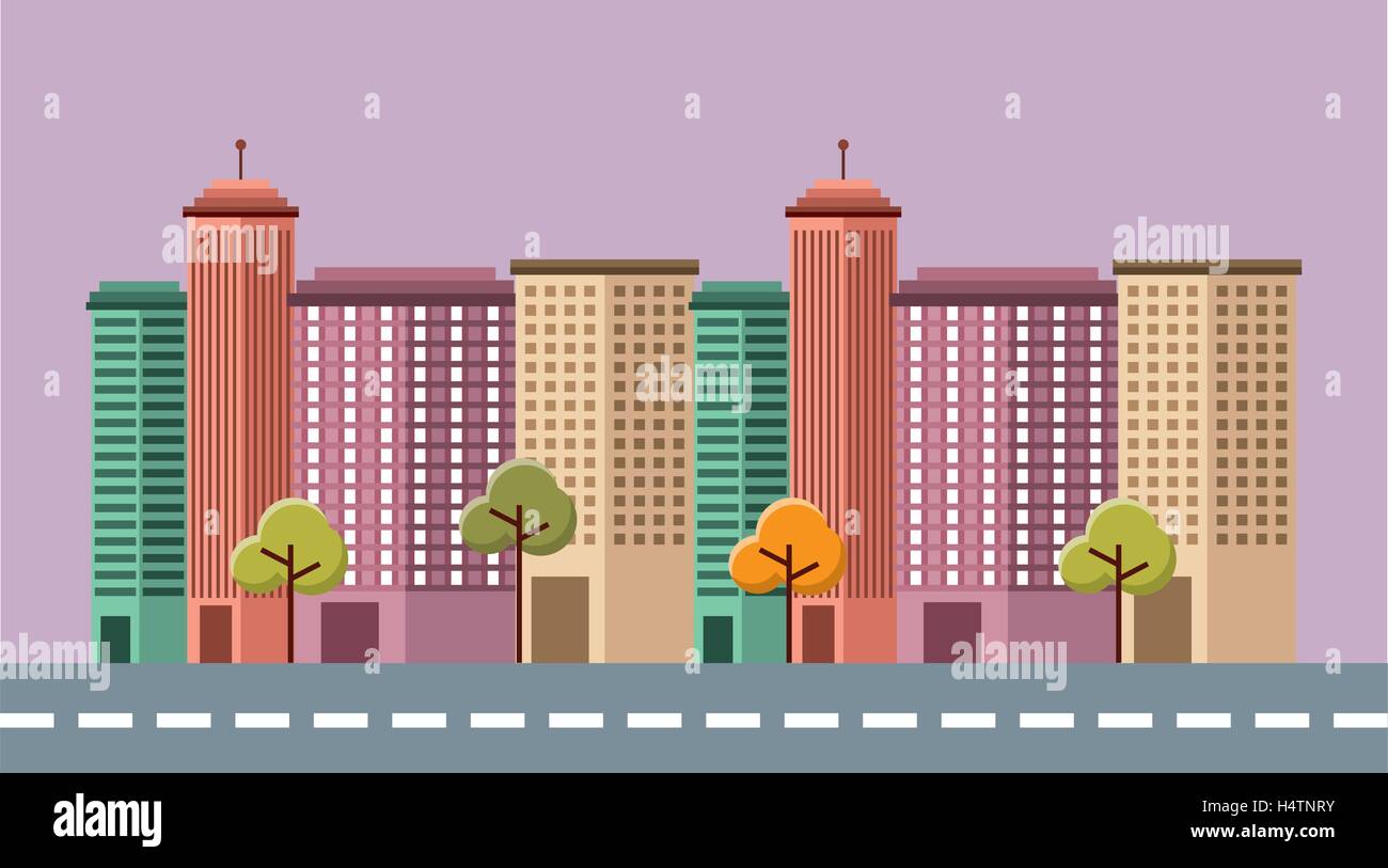 cityscape buildings skyline icon Stock Vector Image & Art - Alamy