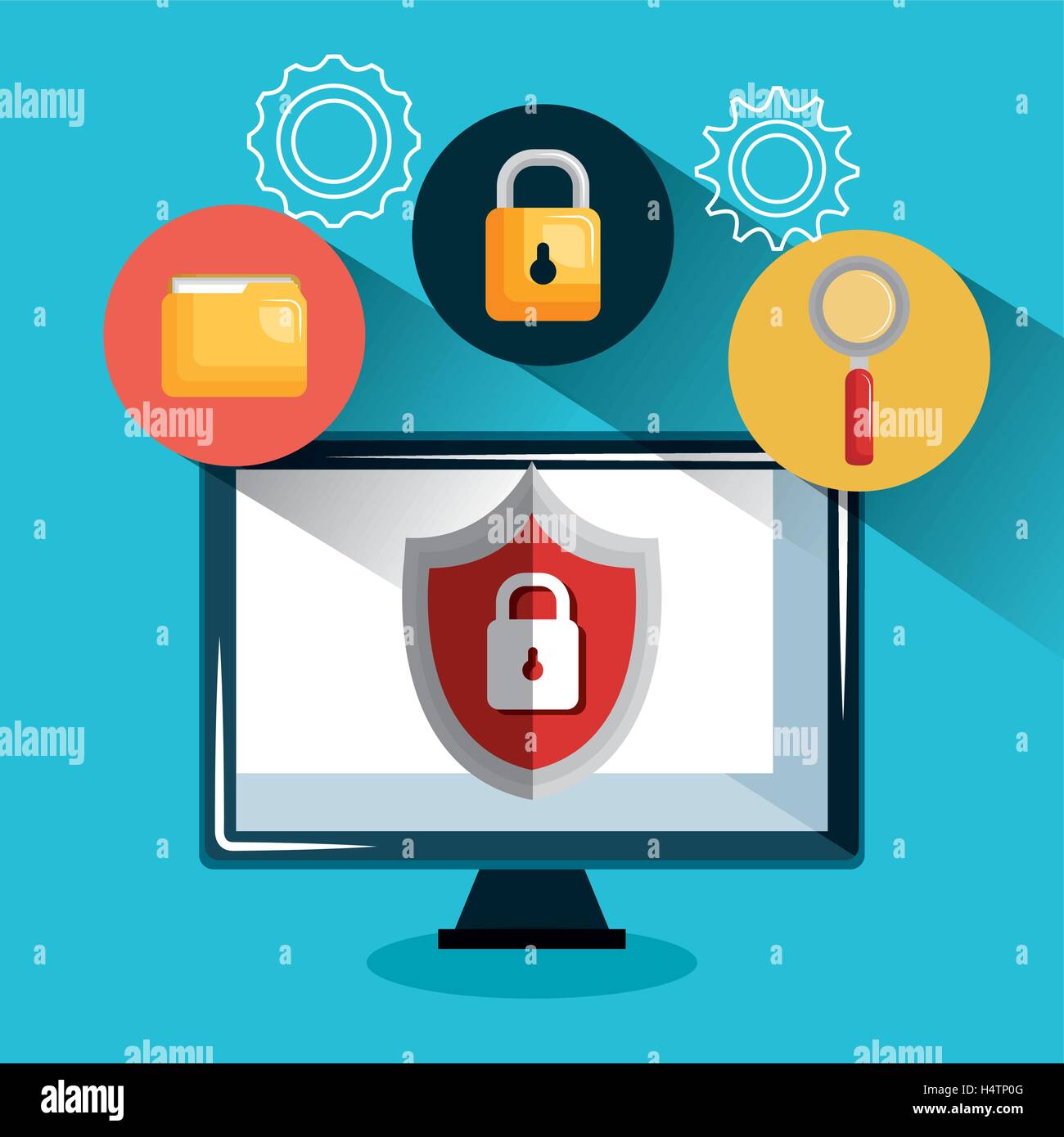 internet security concept flat icons Stock Vector Image & Art - Alamy