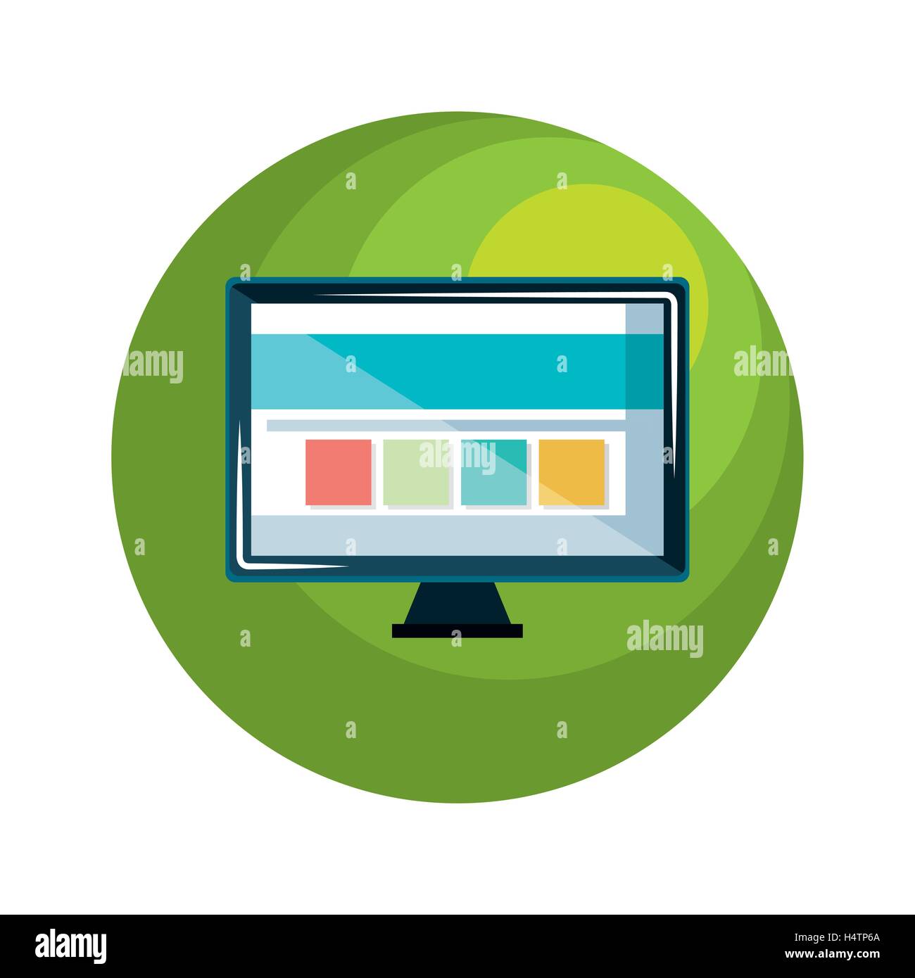 monitor computer display icon Stock Vector Image & Art - Alamy