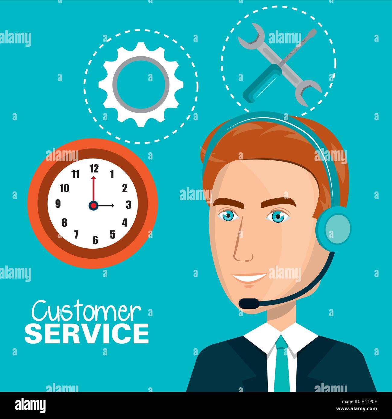 customer service agent working online Stock Vector Image & Art - Alamy