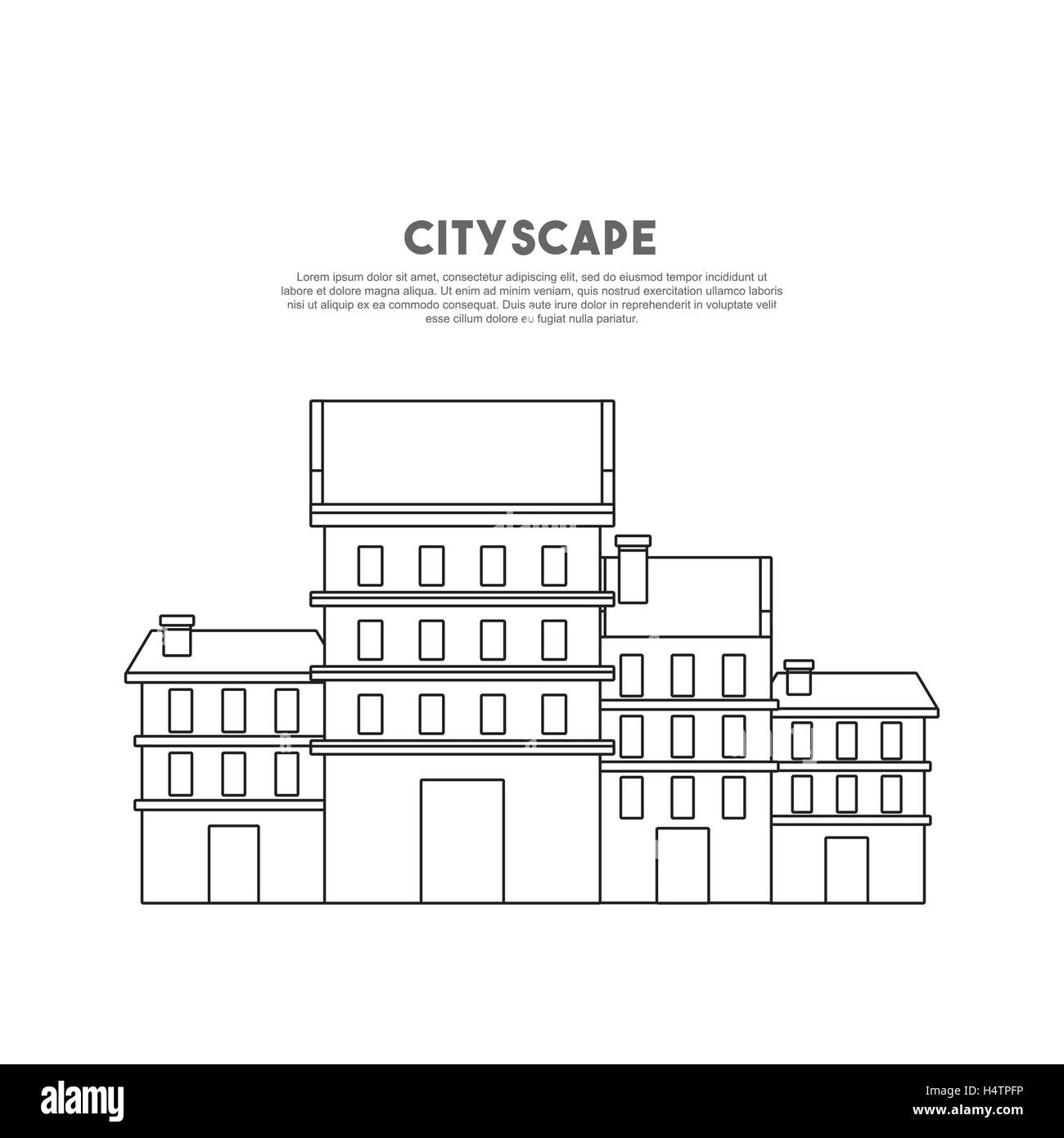 cityscape buildings skyline icon Stock Vector Image & Art - Alamy