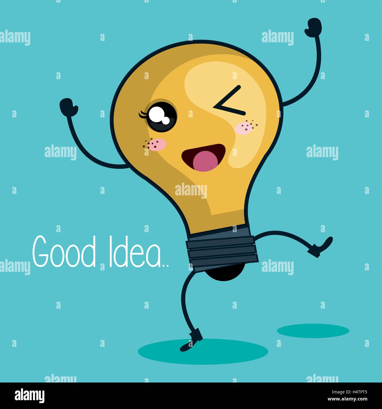 bulb light character kawaii style Stock Vector Image & Art - Alamy