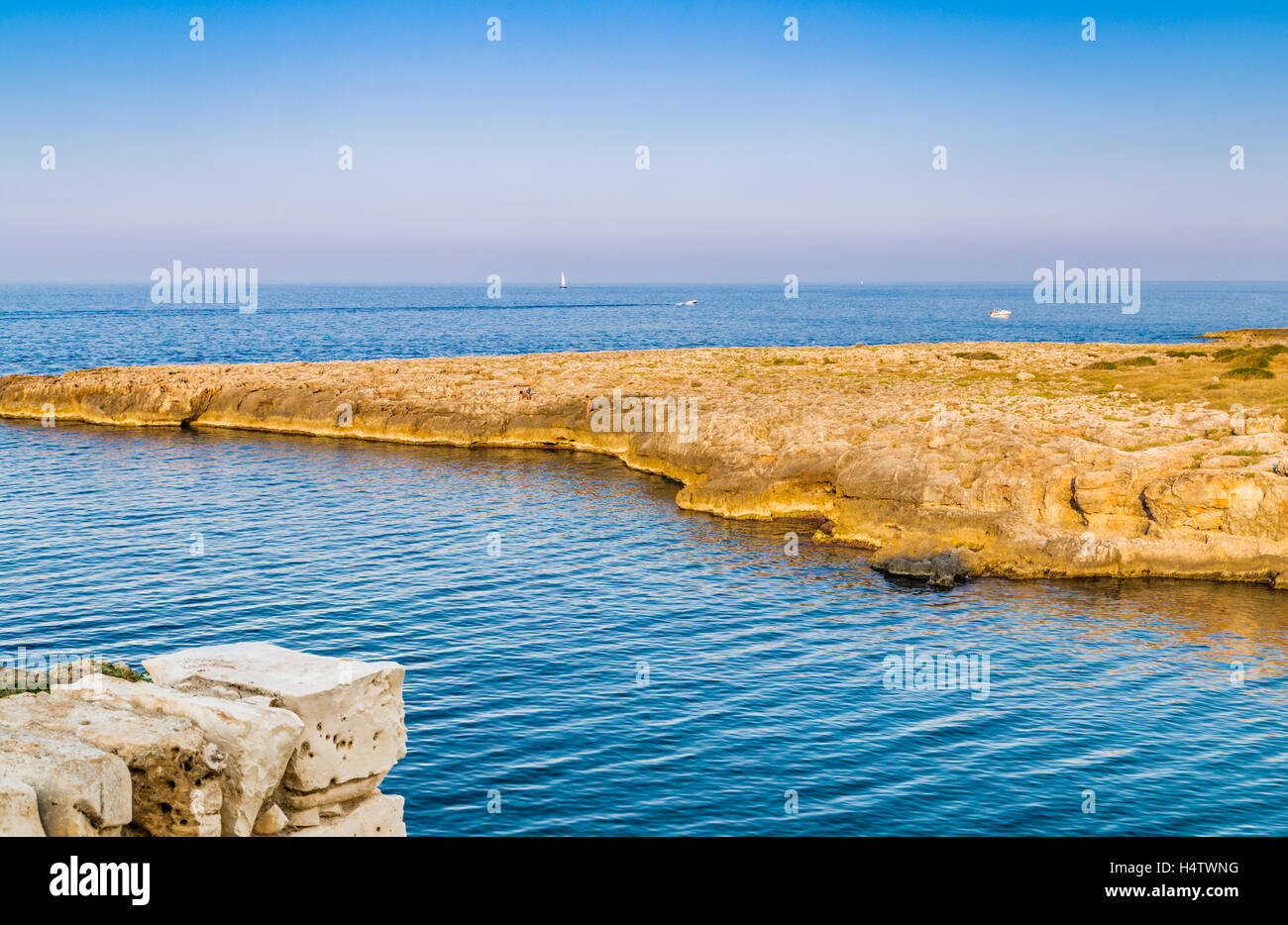 the polignano coast in Puglia in Italy Stock Photo - Alamy