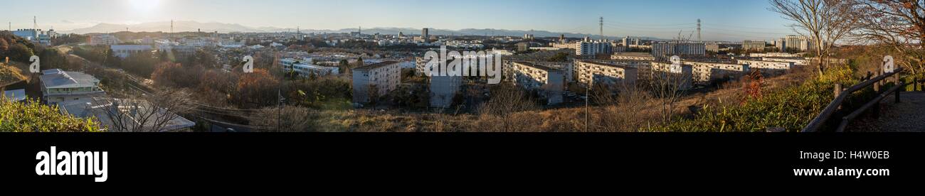 General view of Tama New Town from panorama Hill, Tama City, Tokyo ...