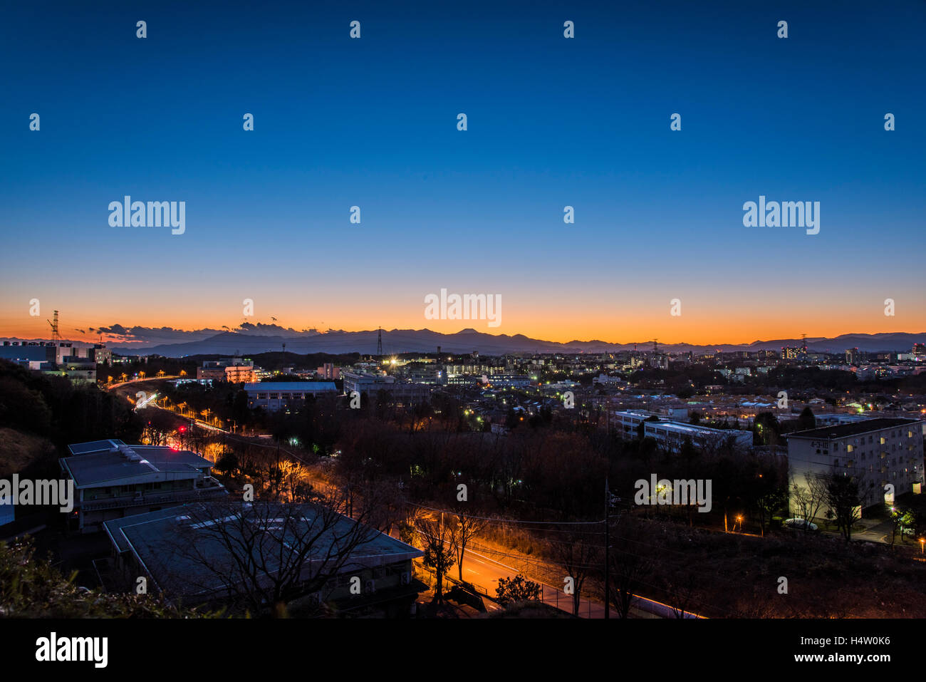 General view of Tama New Town from panorama Hill, Tama City, Tokyo ...