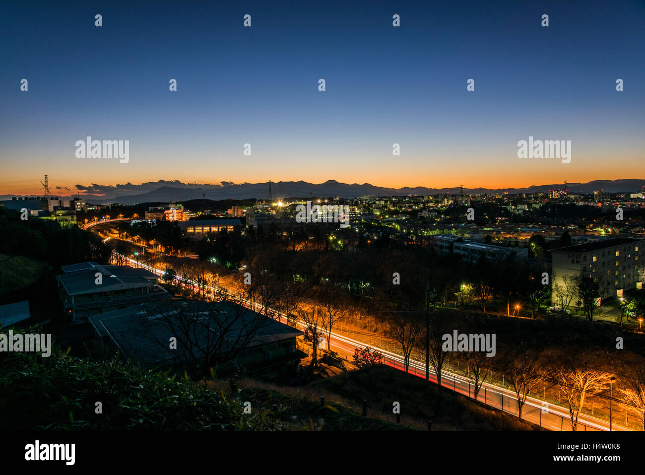 General view of Tama New Town from panorama Hill, Tama City, Tokyo ...