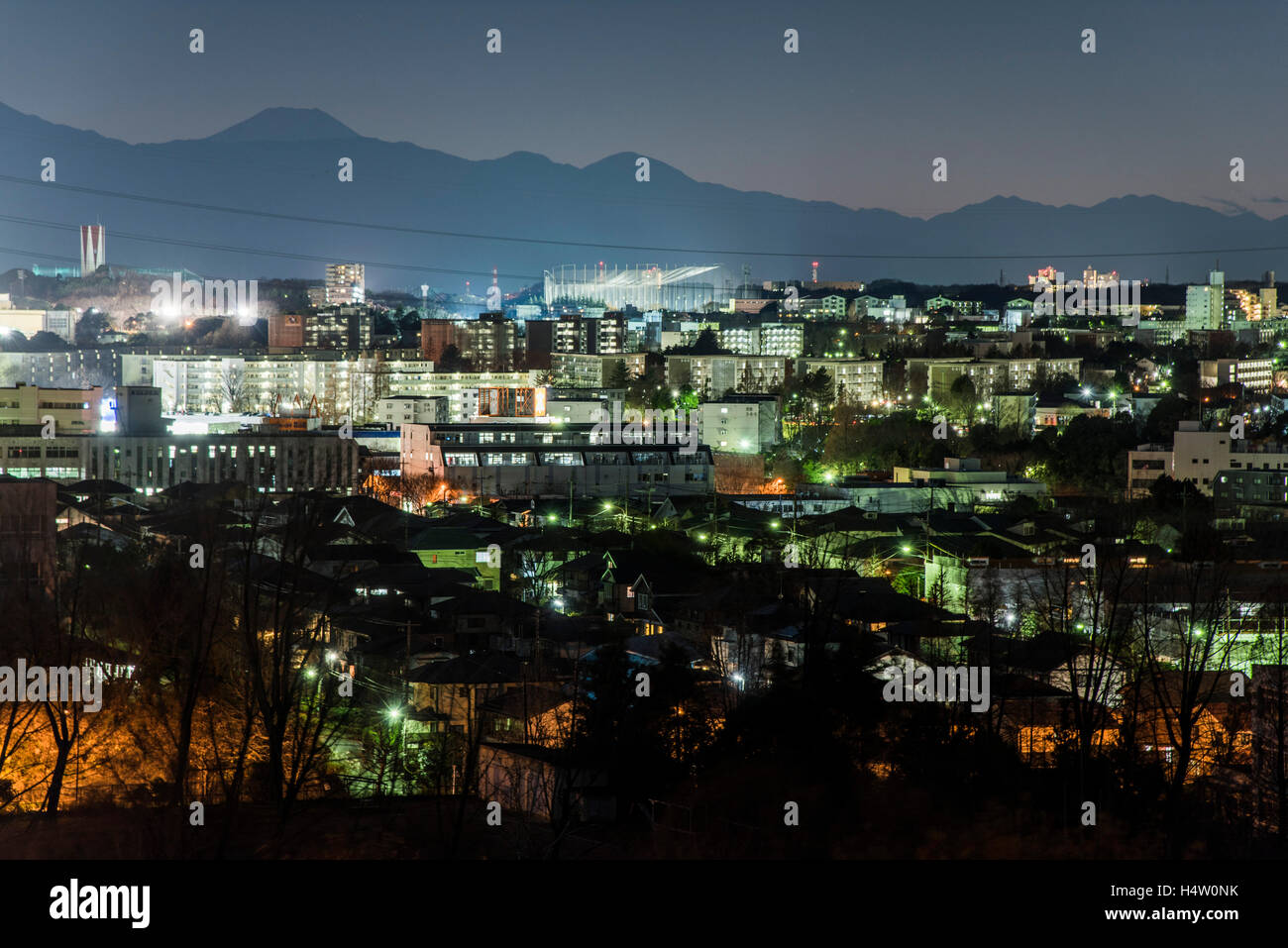 General view of Tama New Town from panorama Hill, Tama City, Tokyo ...