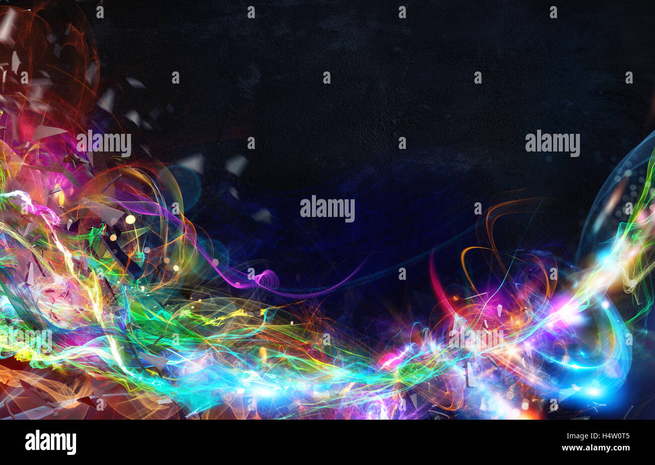 Modern abstract motion banner on dark background Stock Photo - Alamy