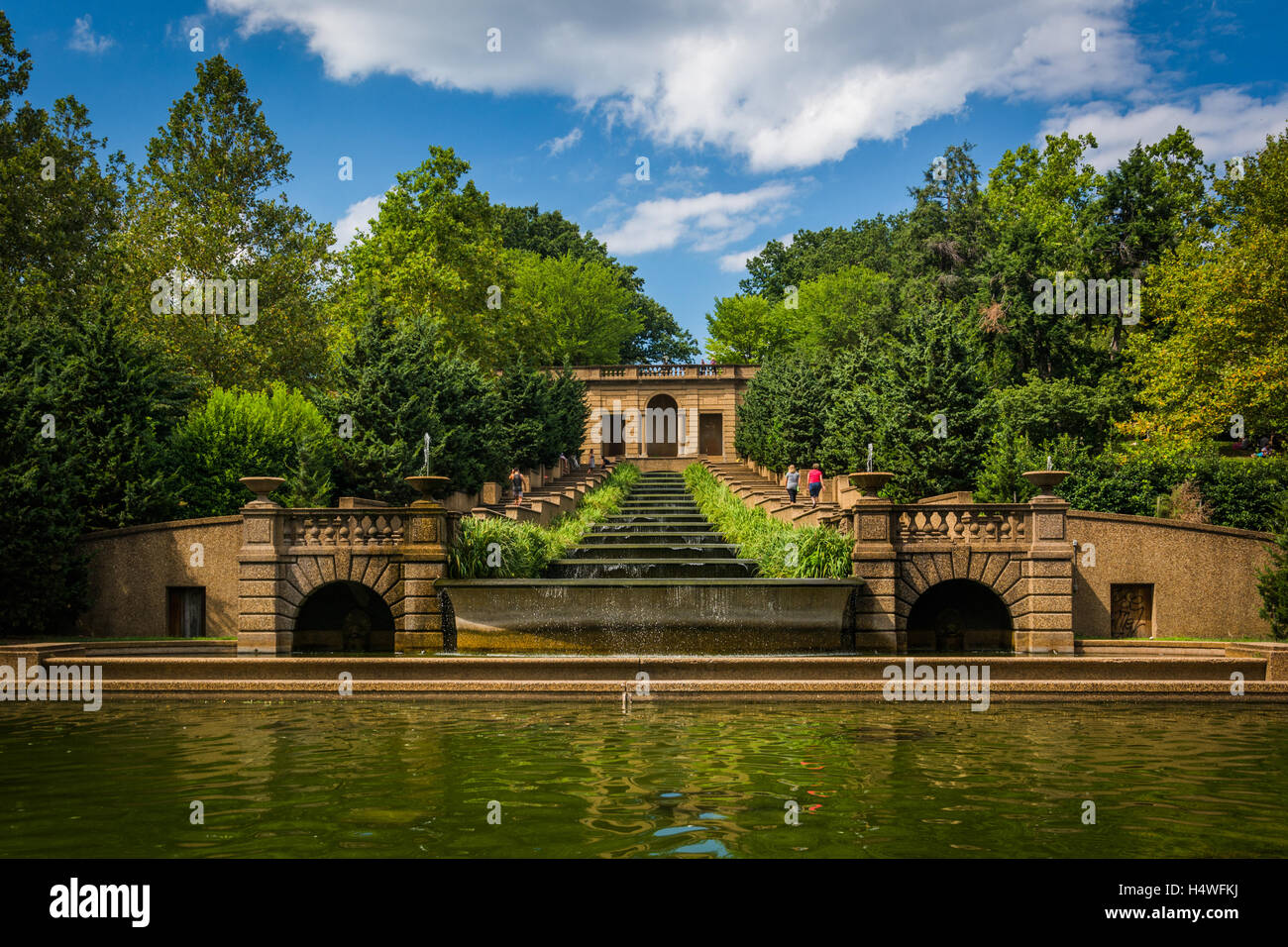 Cascading fountain at Meridian Hill Park, in Washington, DC Stock Photo ...