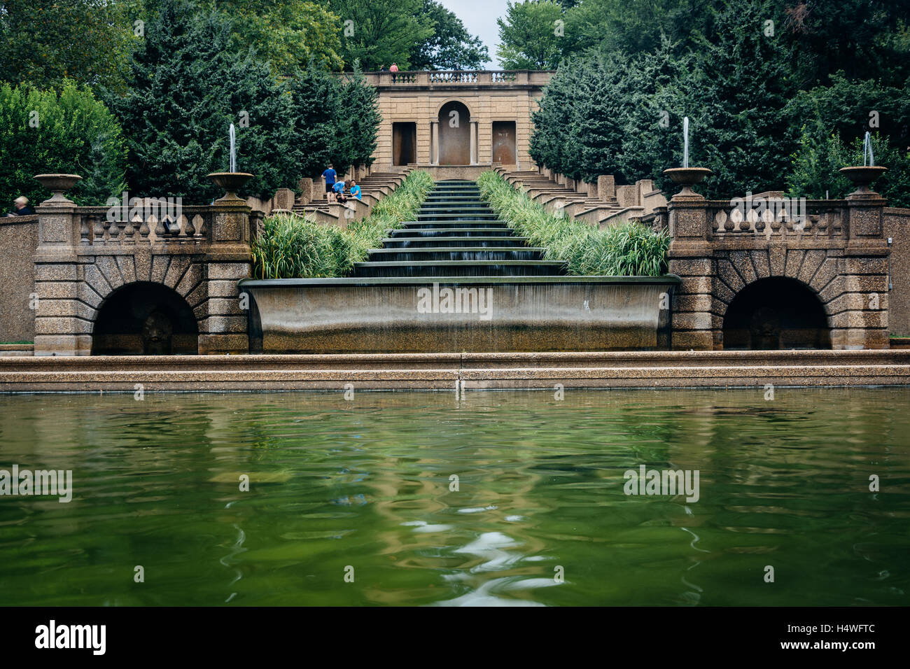 Cascading fountain at Meridian Hill Park, in Washington, DC Stock Photo ...