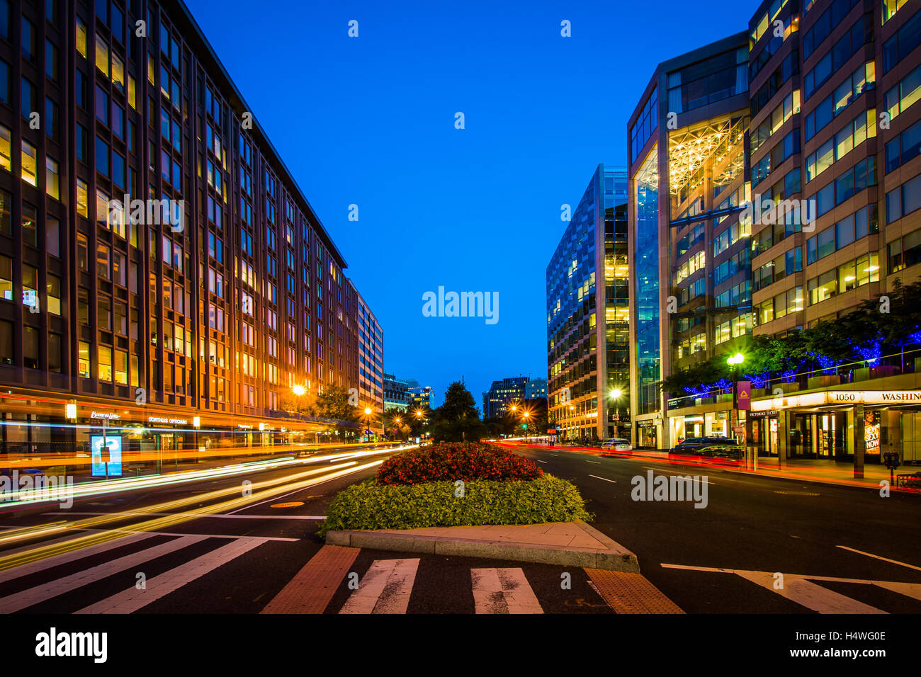 Connecticut Avenue at night, in Washington, DC Stock Photo - Alamy