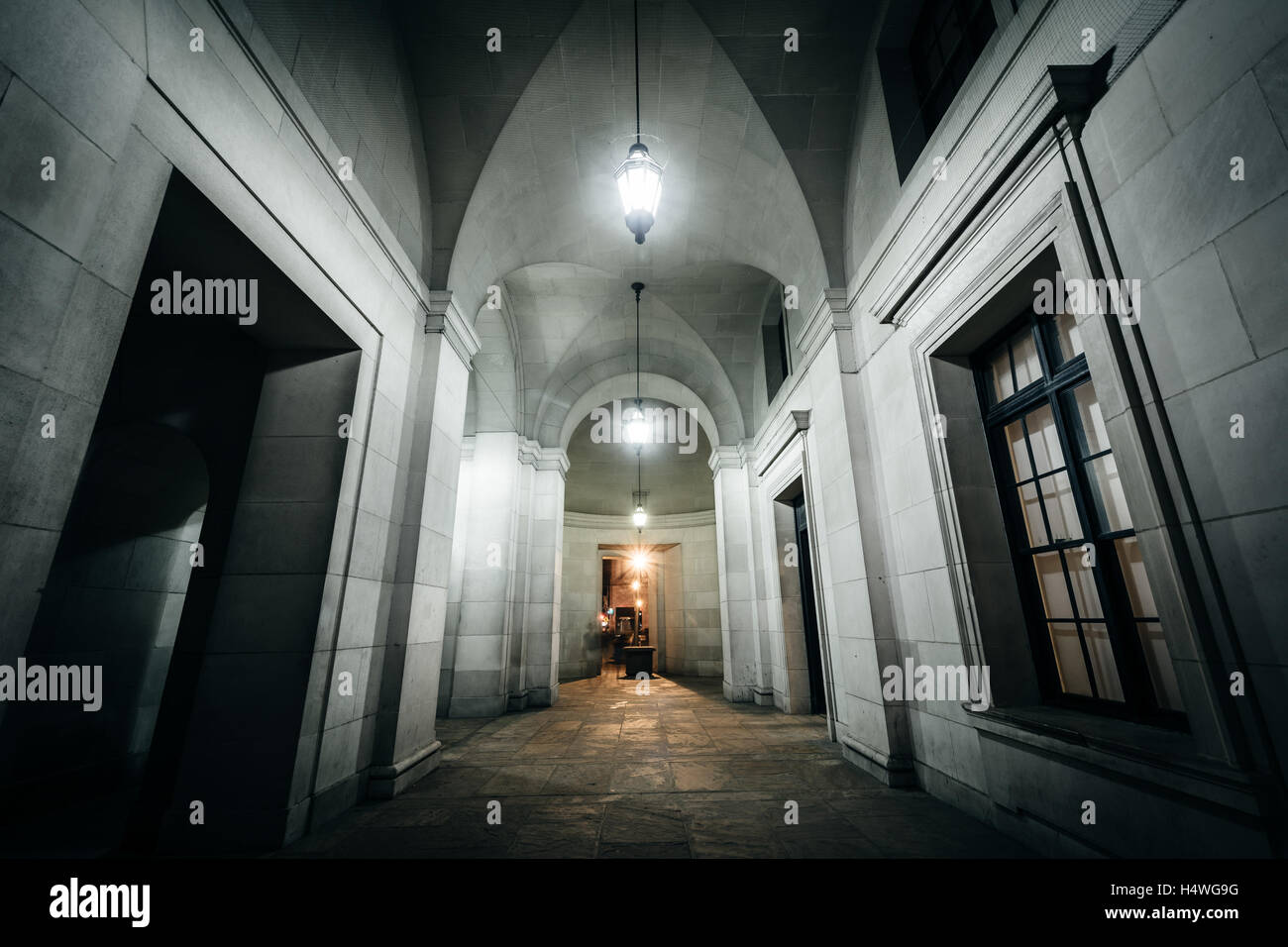 Exterior corridor of the Ronald Reagan Building and International Trade ...