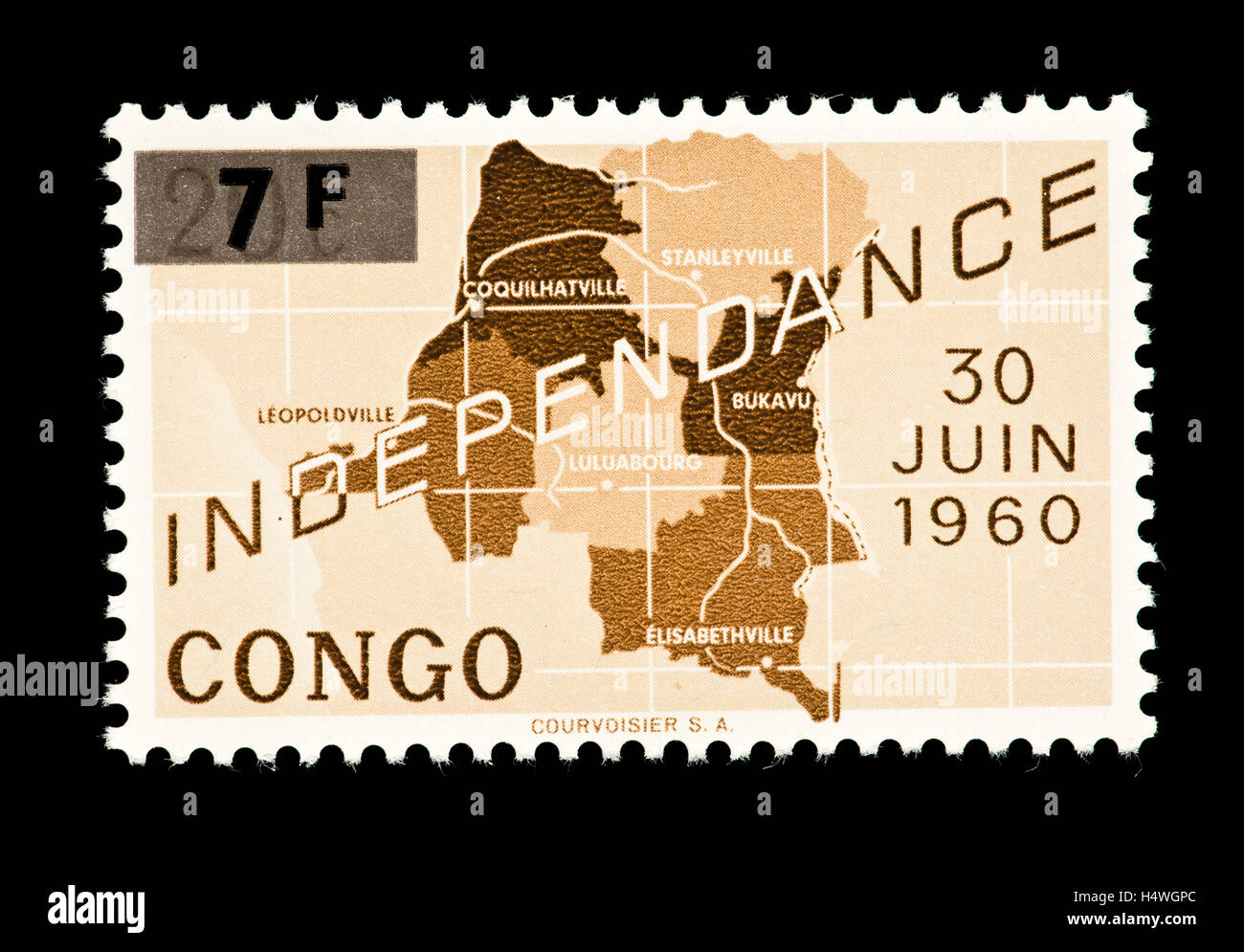 Postage stamp from Congo issued for its independence in 1960 Stock ...
