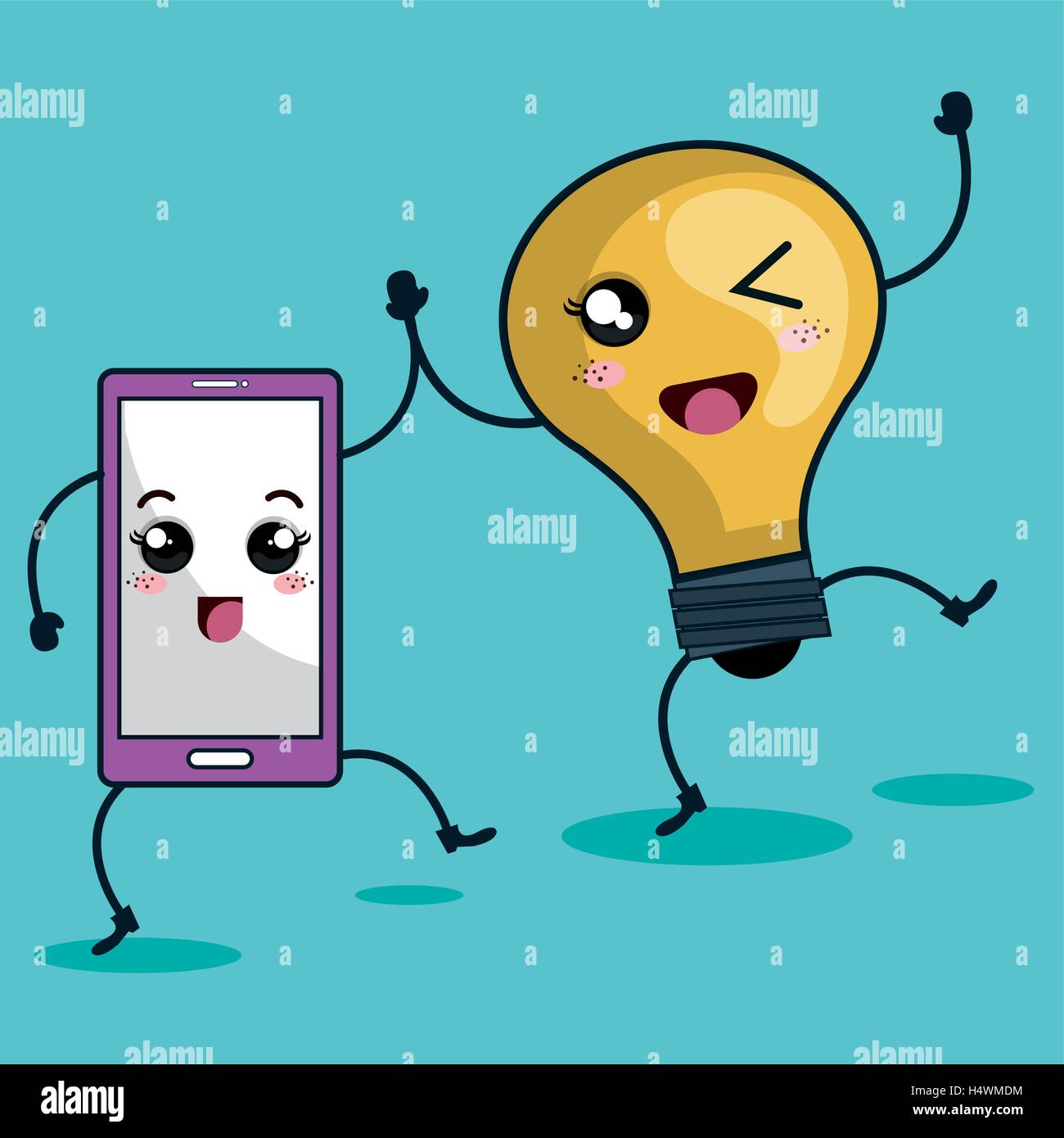 technology device character kawaii style Stock Vector Image & Art - Alamy