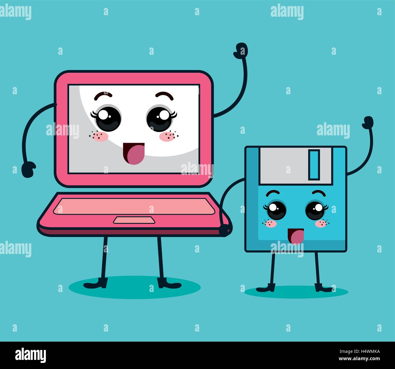 technology device character kawaii style Stock Vector Image & Art - Alamy