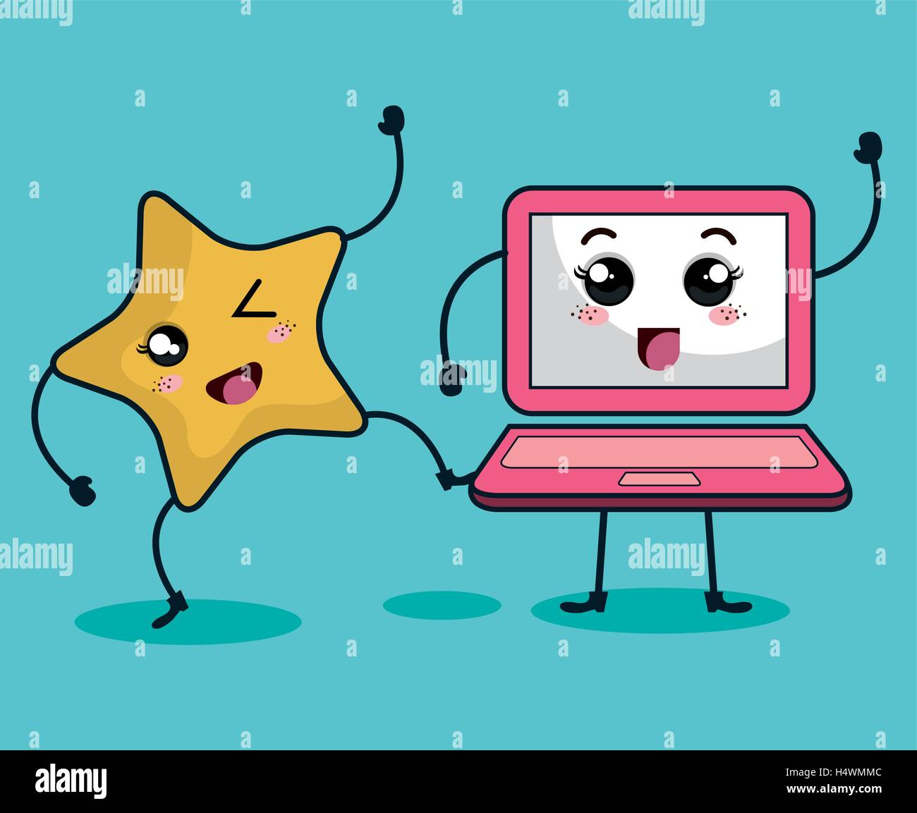 technology device character kawaii style Stock Vector Image & Art - Alamy