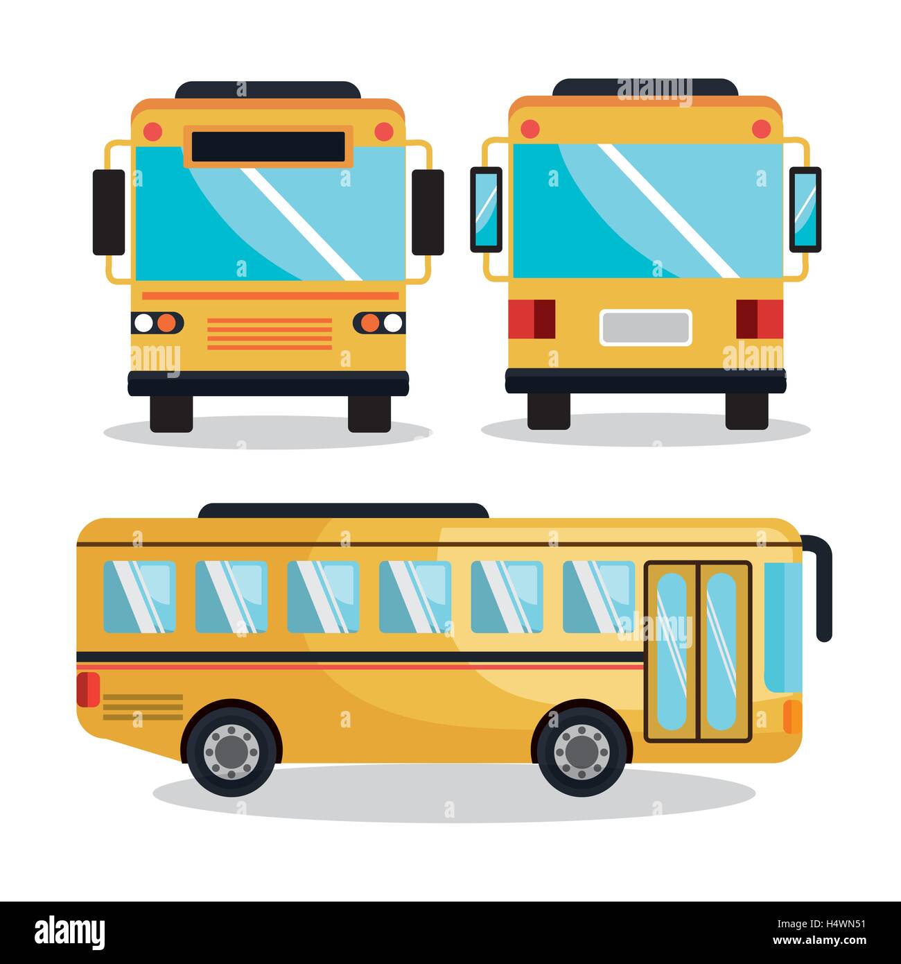 bus service set isolated icons Stock Vector Image & Art - Alamy