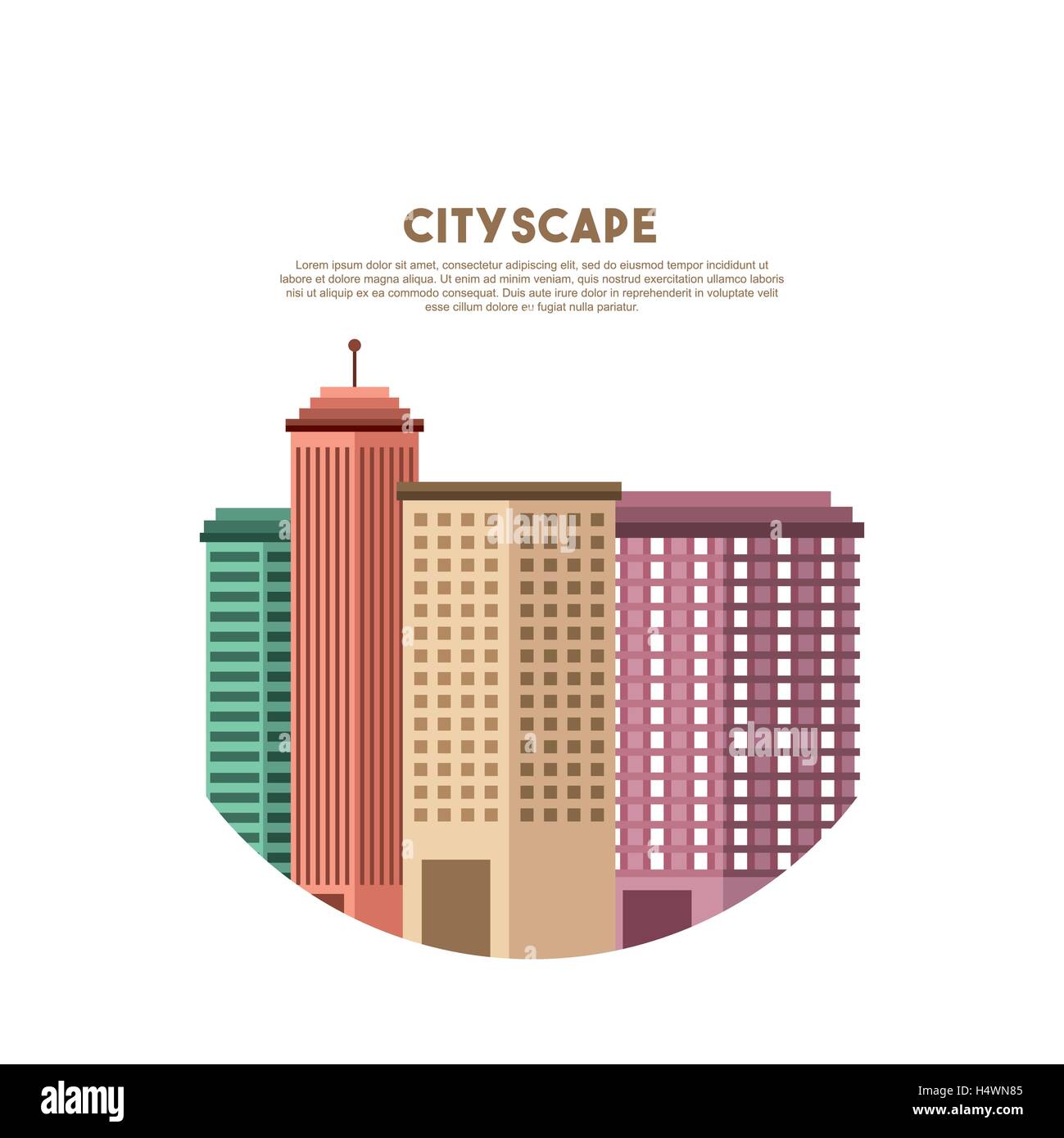 cityscape buildings skyline icon Stock Vector Image & Art - Alamy