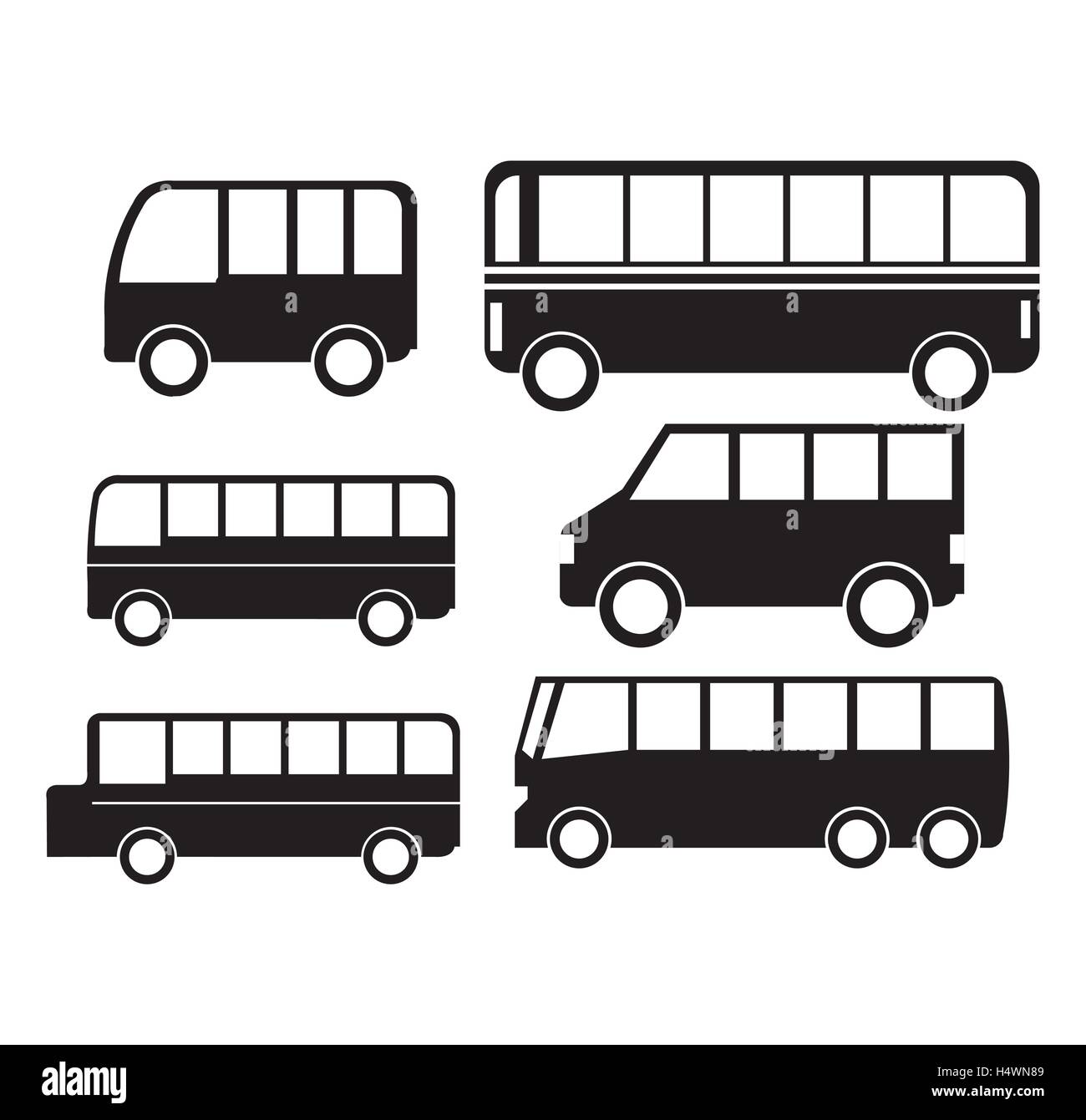bus service set isolated icons Stock Vector Image & Art - Alamy
