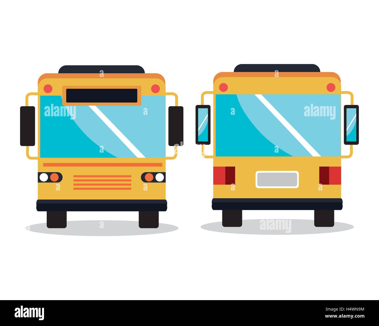 bus service set isolated icons Stock Vector Image & Art - Alamy