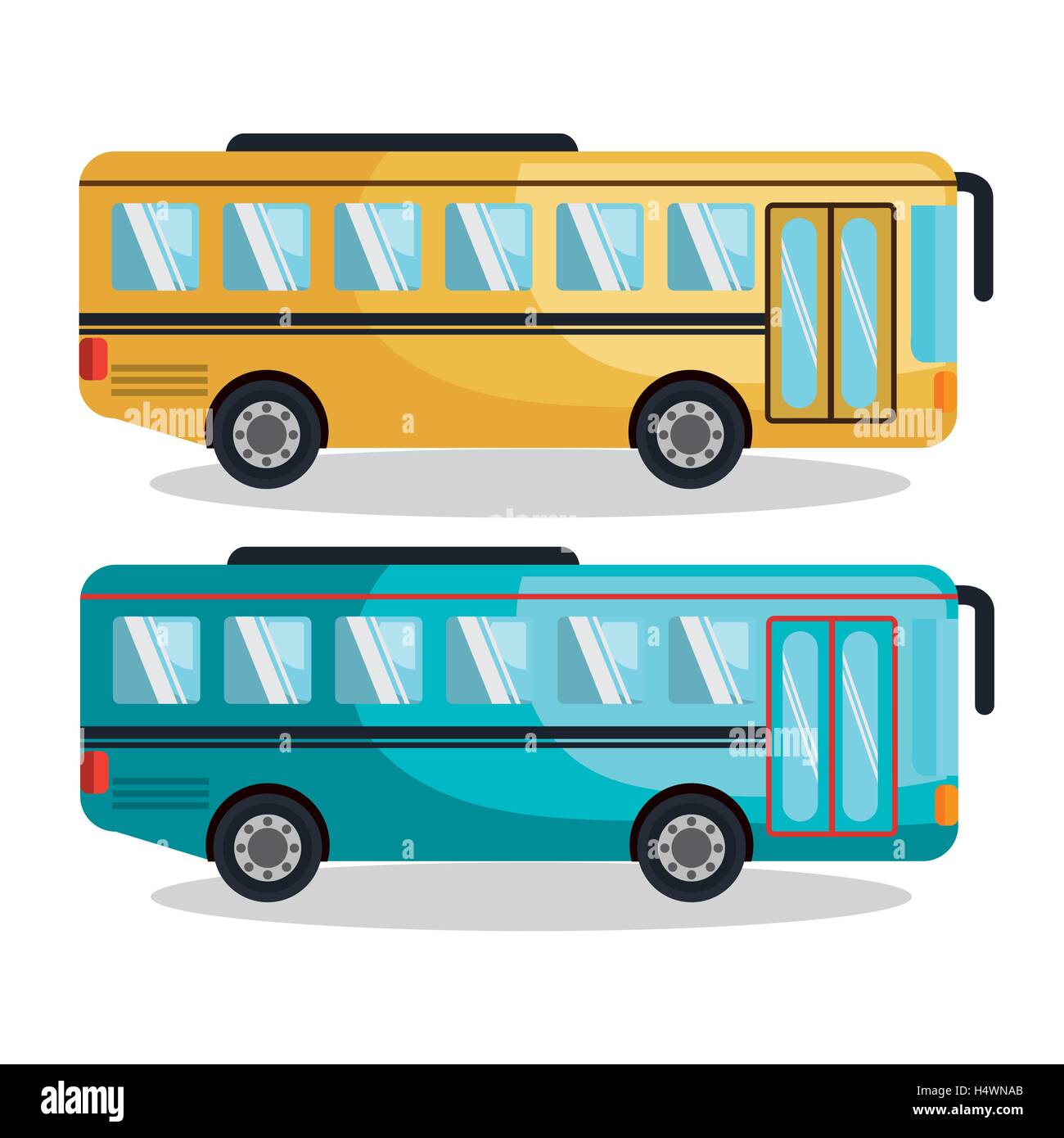 bus service set isolated icons Stock Vector Image & Art - Alamy