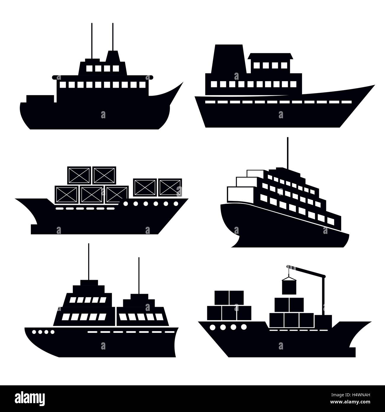 set of marine transport vessels Stock Vector Image & Art - Alamy