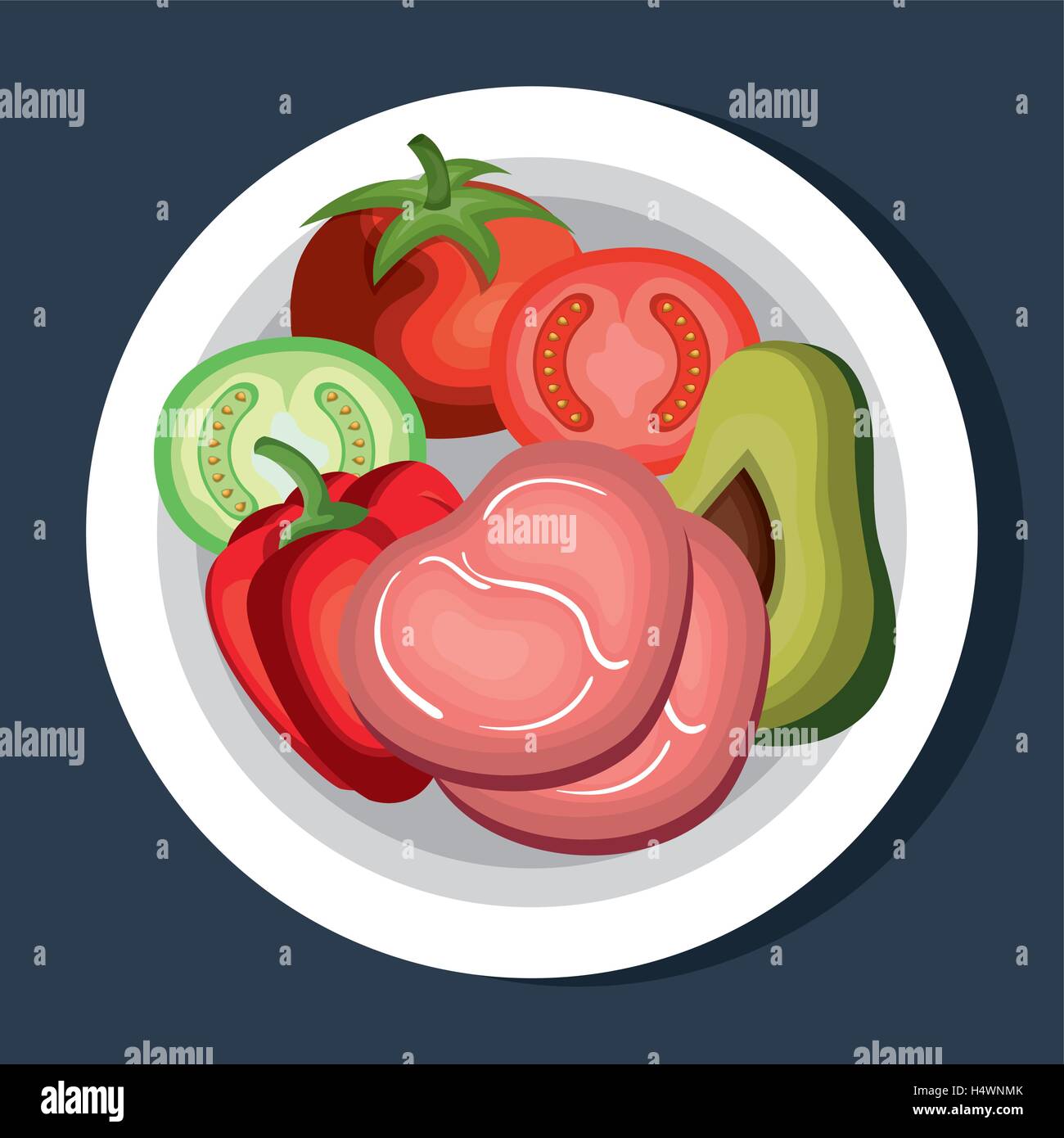 set nutritive food isolated icons Stock Vector Image & Art - Alamy