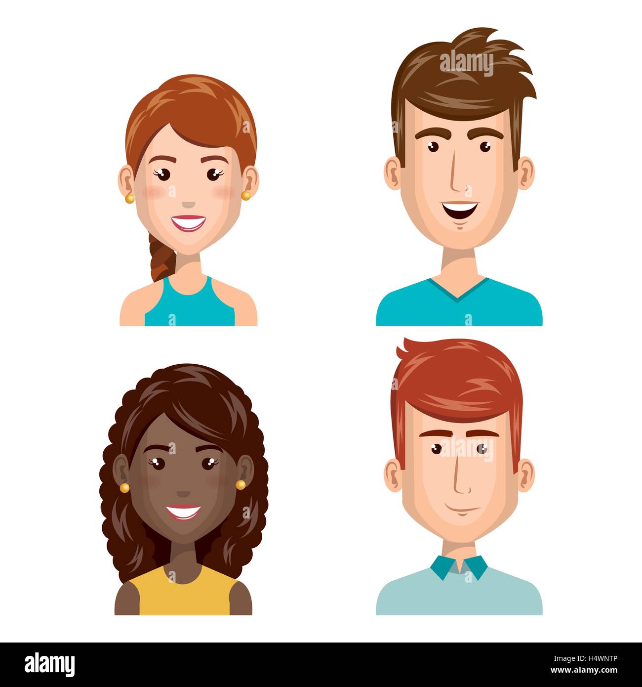 young people set avatars Stock Vector Image & Art - Alamy