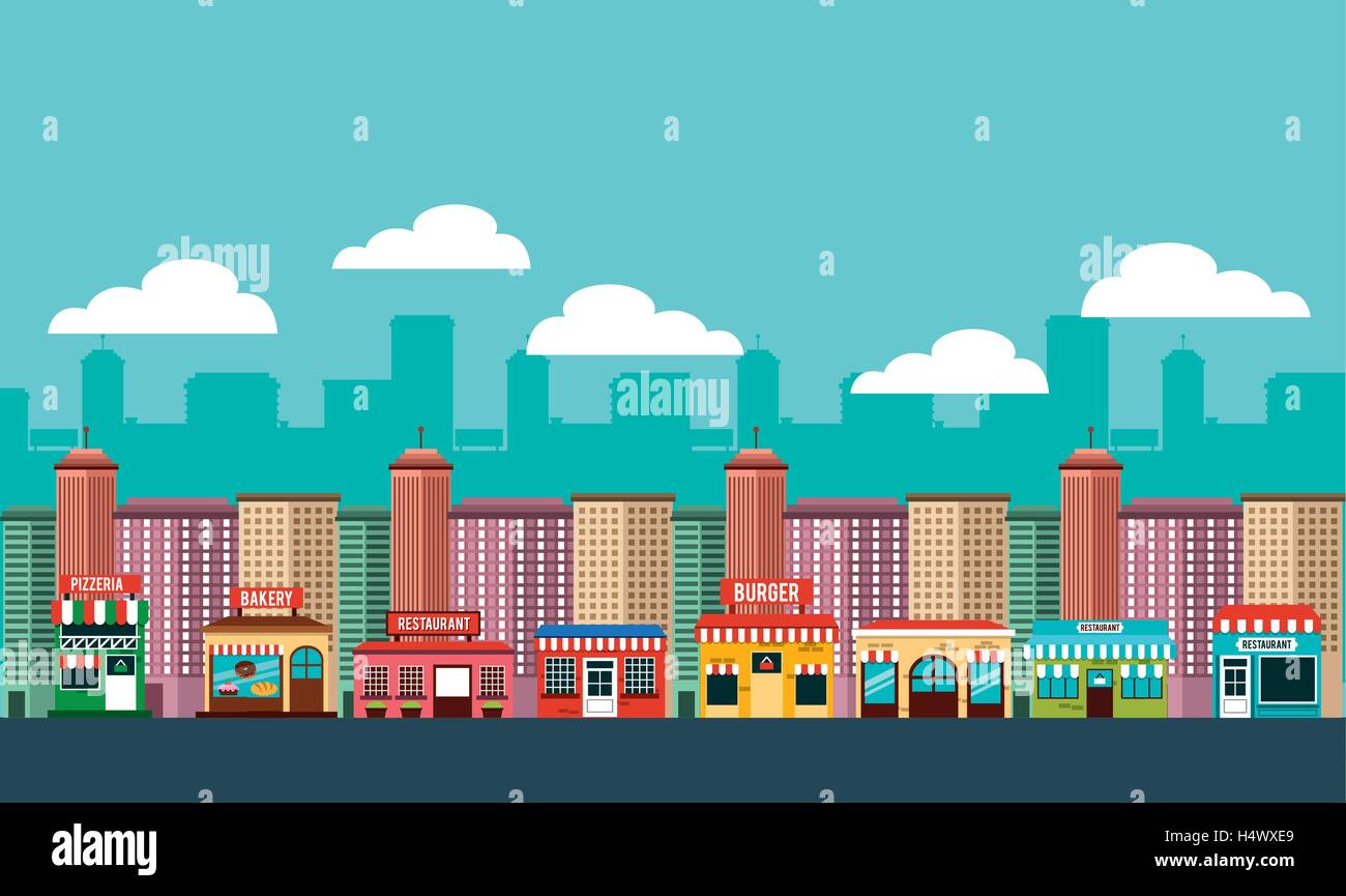 cityscape buildings skyline background Stock Vector Image & Art - Alamy