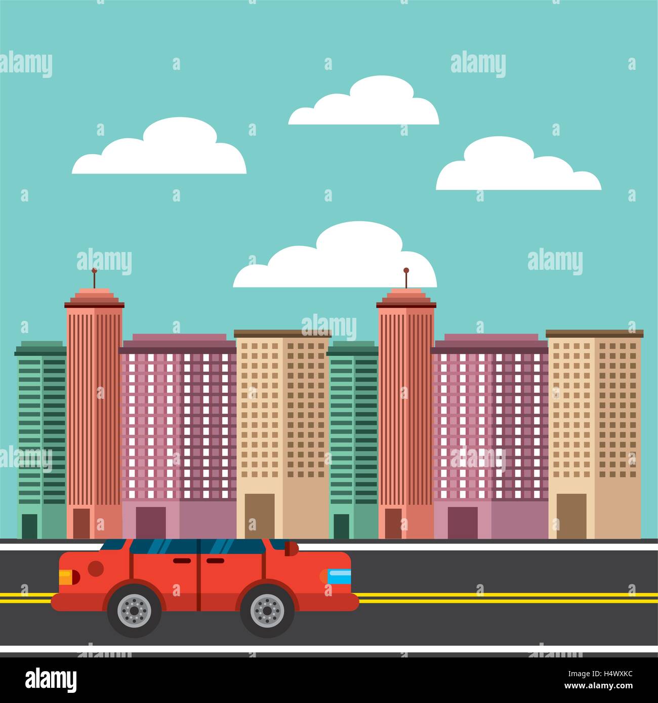 cityscape buildings skyline background Stock Vector Image & Art - Alamy